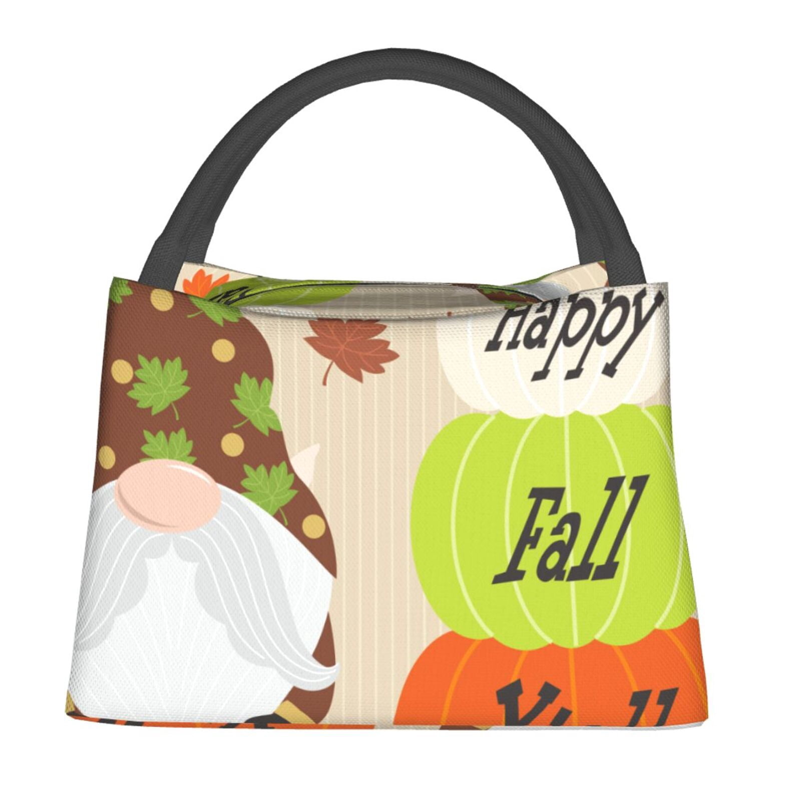 Zeuib Gnome Happy Fall Lunch Bag,Collapsible Cooler Bag Insulated ...