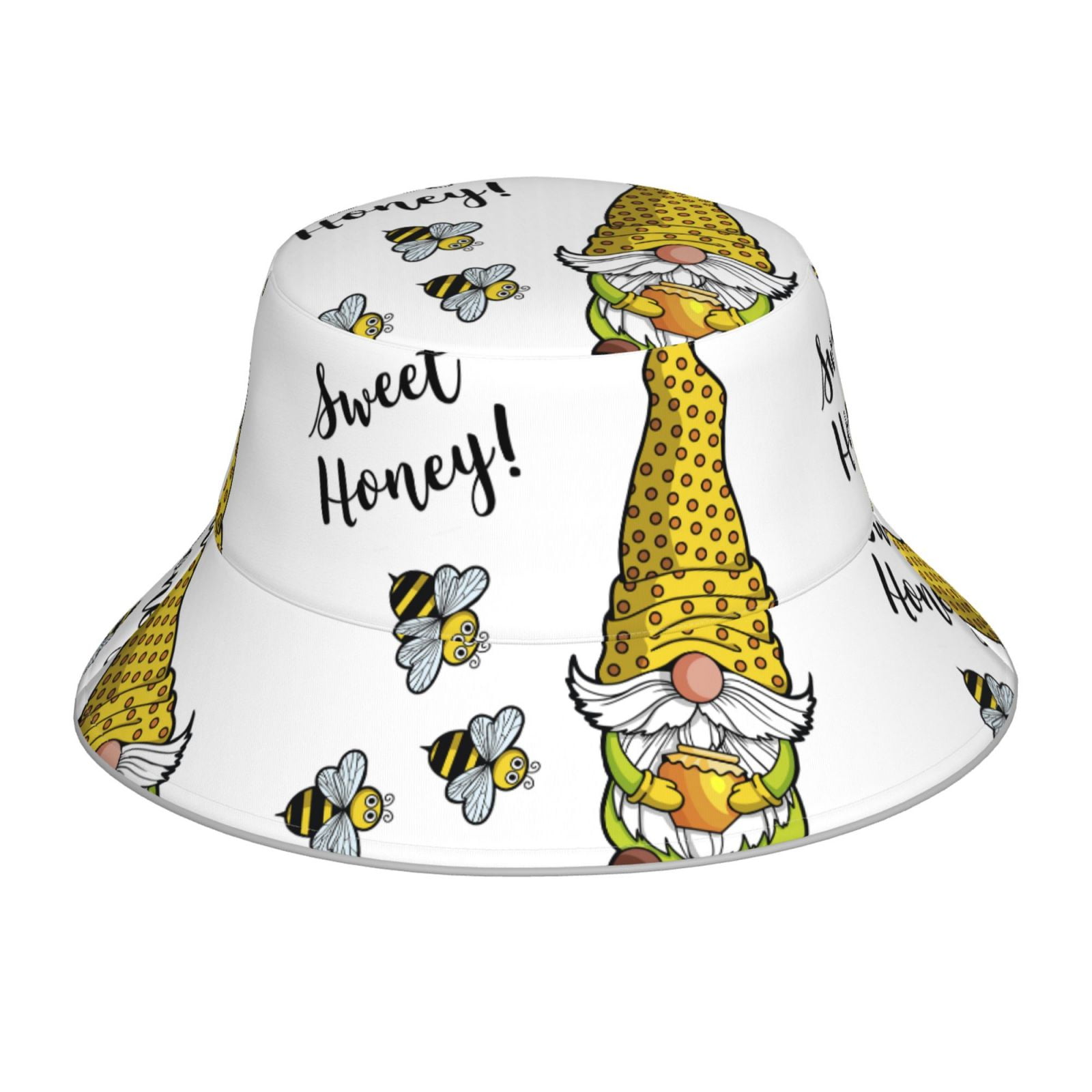 Zeuib Gnome Sweet Honey Reflective Bucket Hat, UV Protection, Wide Brim ...