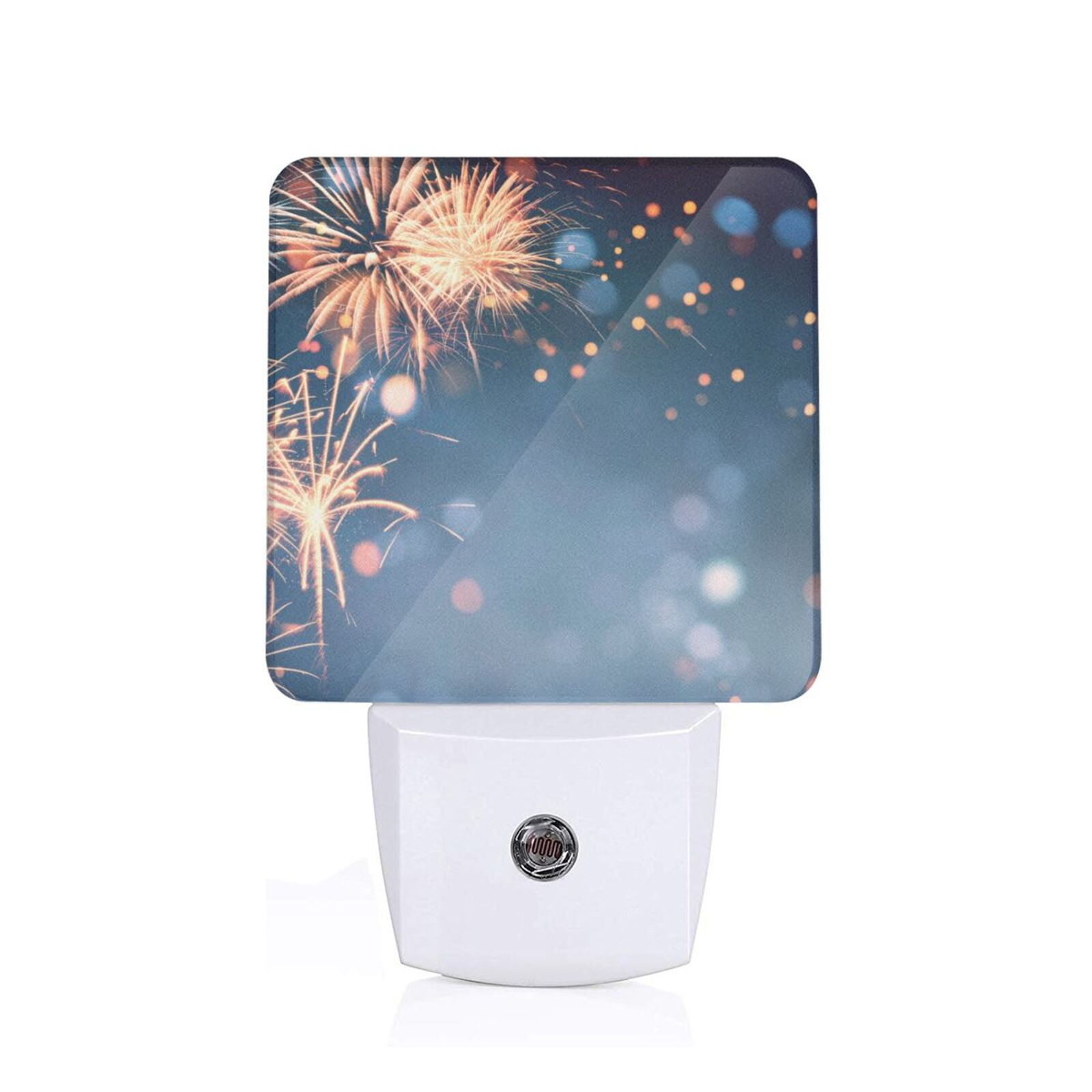 Zeuib Gold And Blue Fireworks LED Night Light,Plug in Night Light with ...