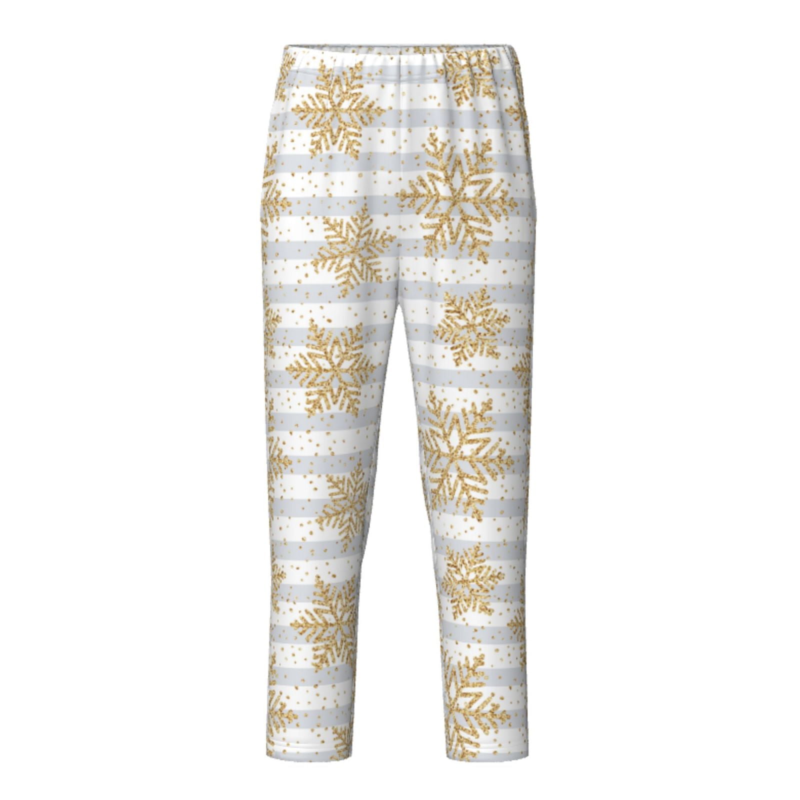 Zeuib Gold Snowflake Print Pajama Pants for Girls Boys,PJ Bottoms for ...