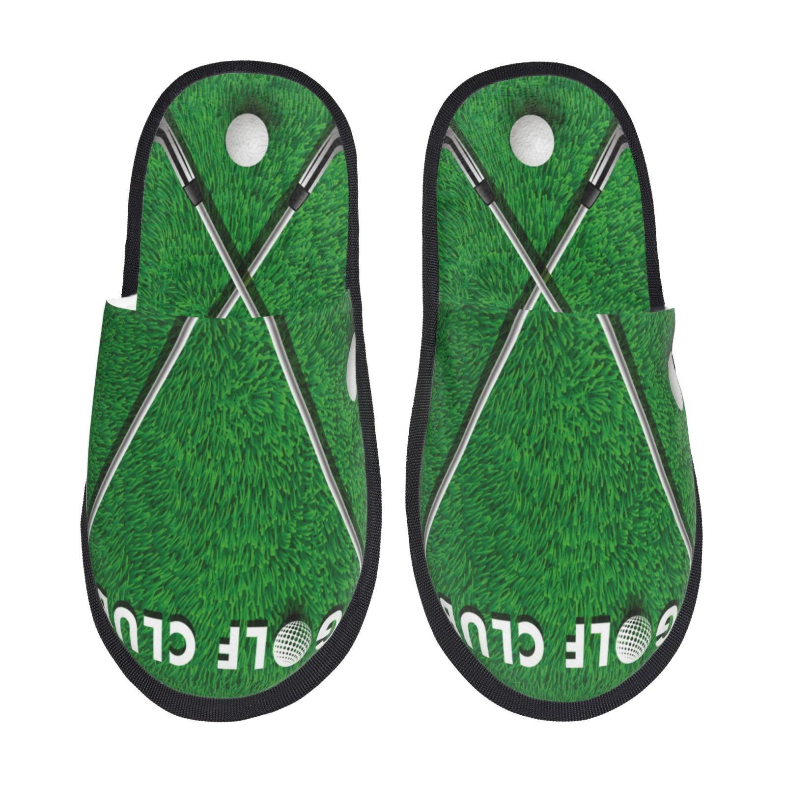 Zeuib Golf Sport Club Print Slippers Indoor Outdoor,Bedroom Shoes,Warm ...