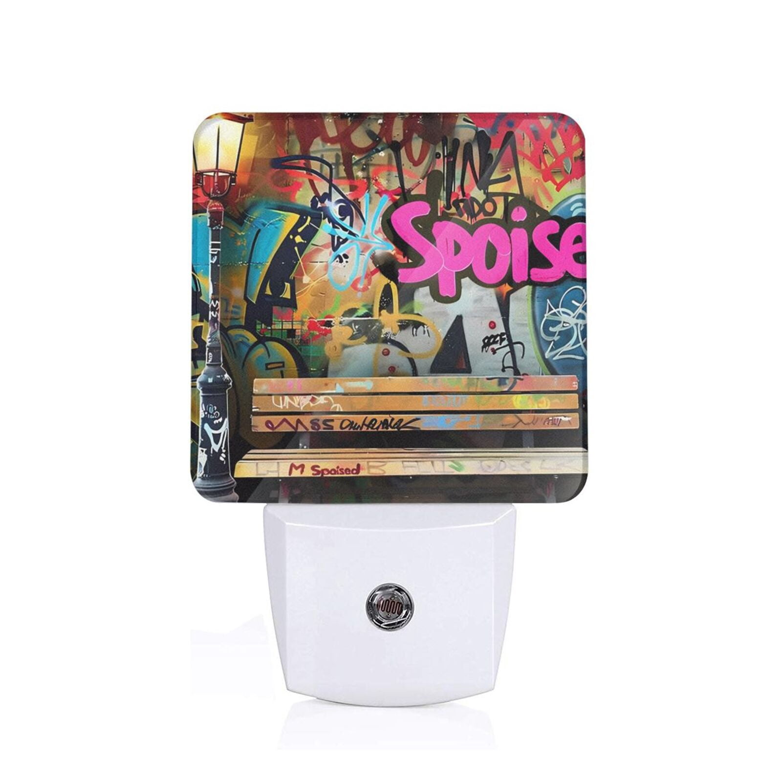 Zeuib Graffiti Lamp Urban Scene LED Night Light,Plug in Night Light ...