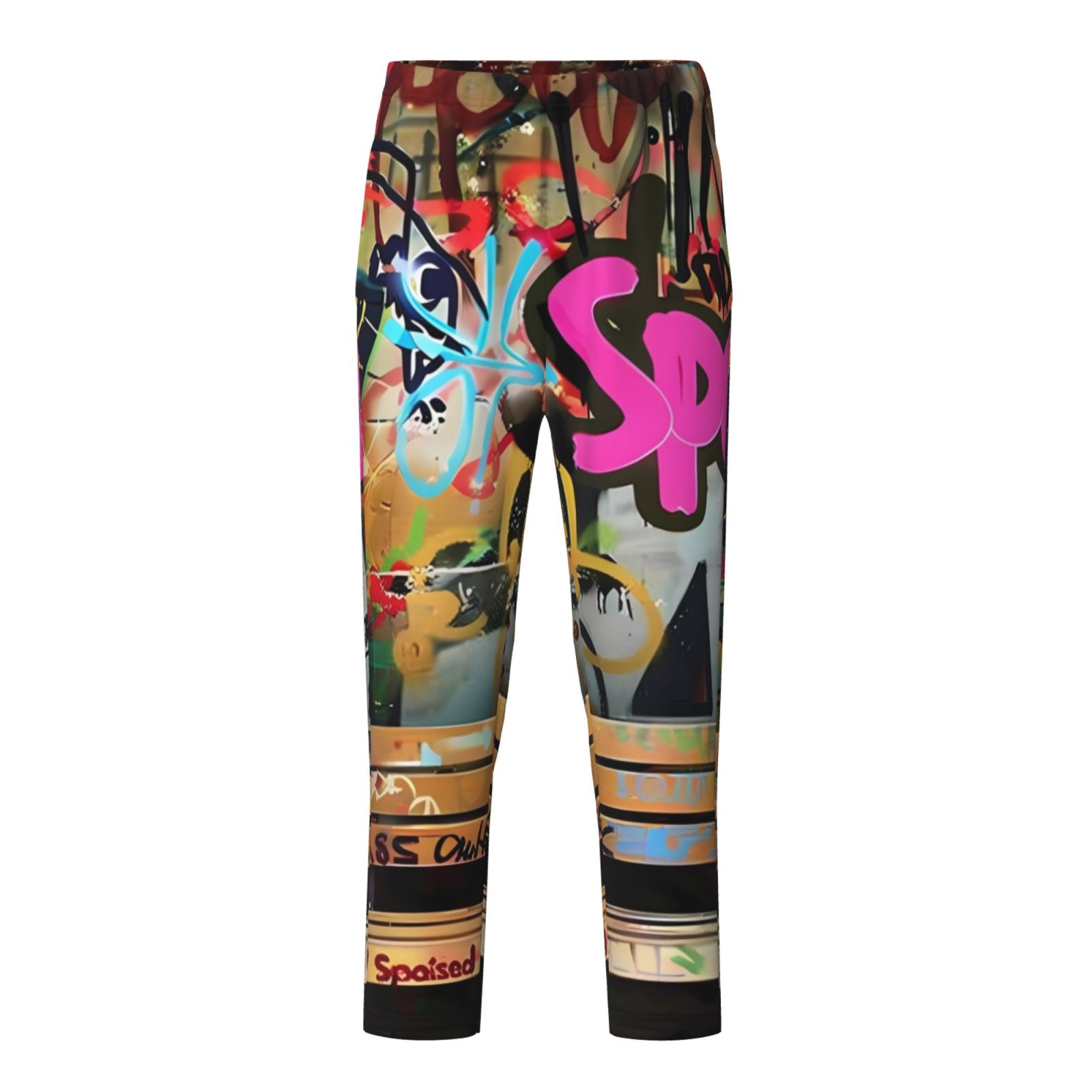 Zeuib Graffiti Lamp Urban Scene Print Pajama Pants for Girls Boys,PJ ...