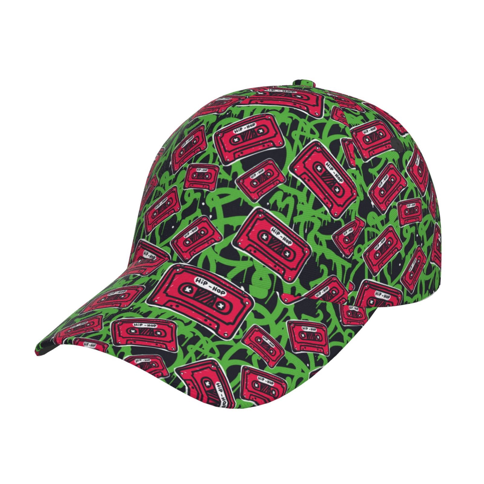 Zeuib Graffiti Tape Baseball Cap Adjustable Size for Running Workouts ...