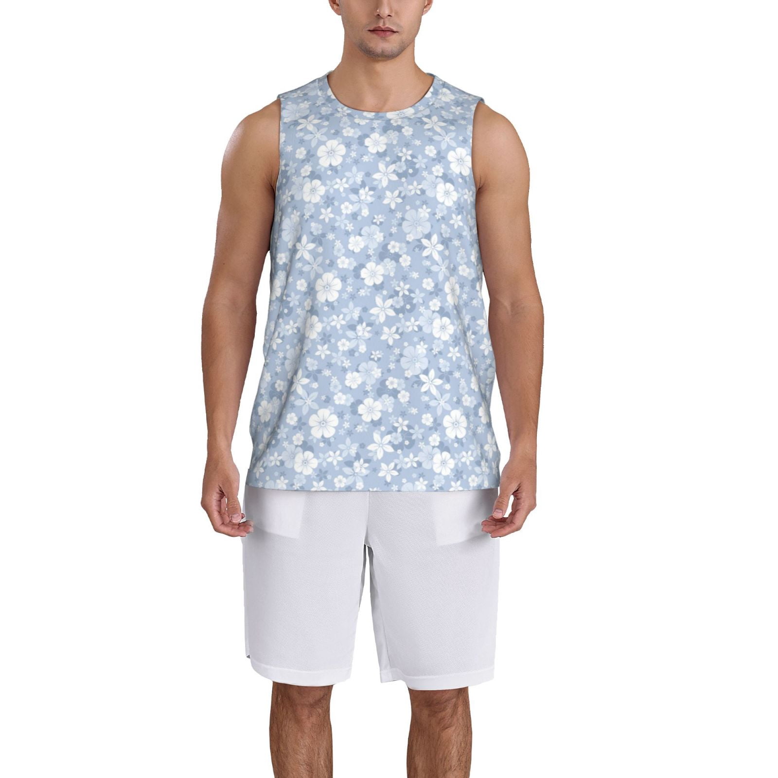 Zeuib Gray White Floral Jersey Shirt for Men,Mesh Athletic Practice ...