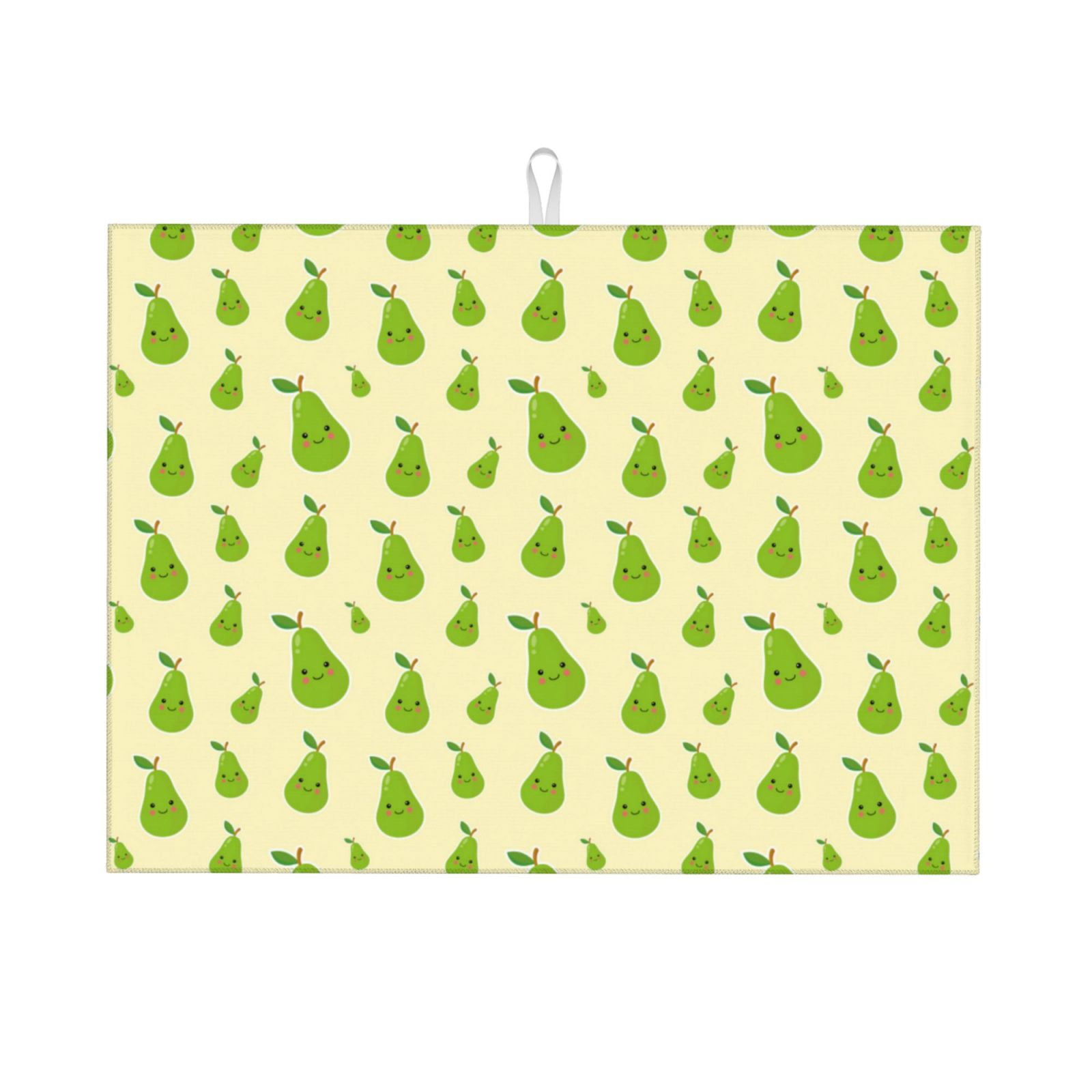 Zeuib Green Pears1 Dish Drainer Kitchen Counter, Kitchen Drying Mat ...