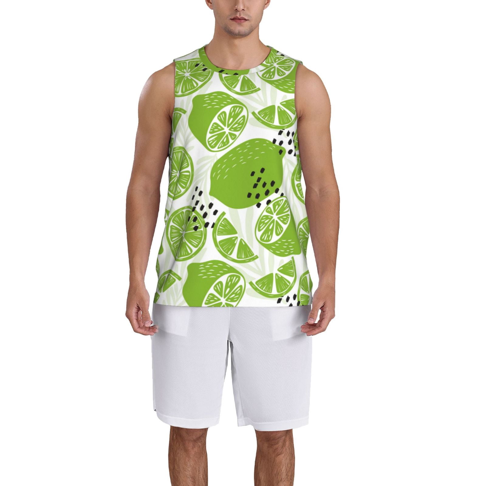 Zeuib Green Various Lemons Jersey Shirt for Men,Mesh Athletic Practice ...