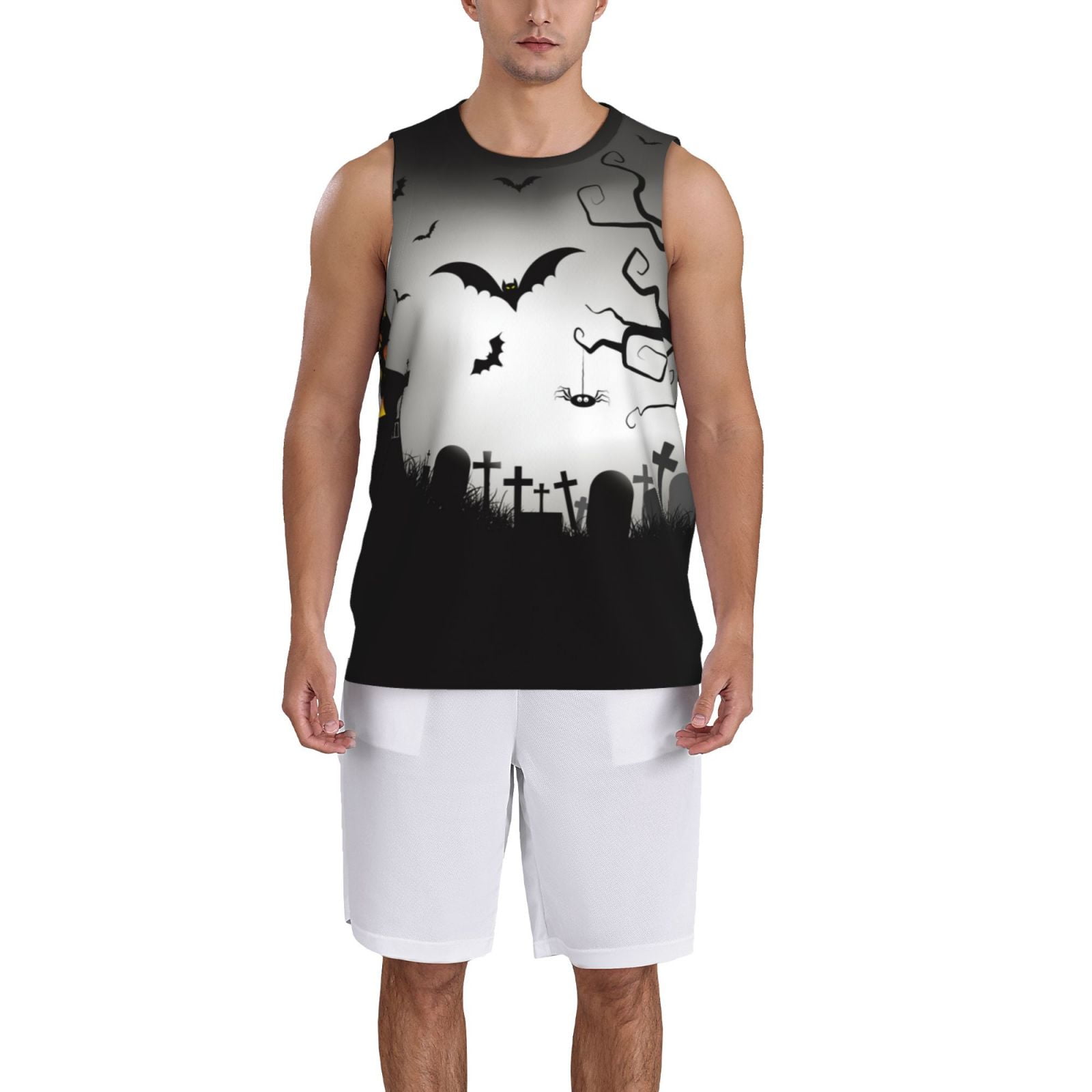Zeuib Happy Halloween 1 Jersey Shirt for Men,Mesh Athletic Practice ...