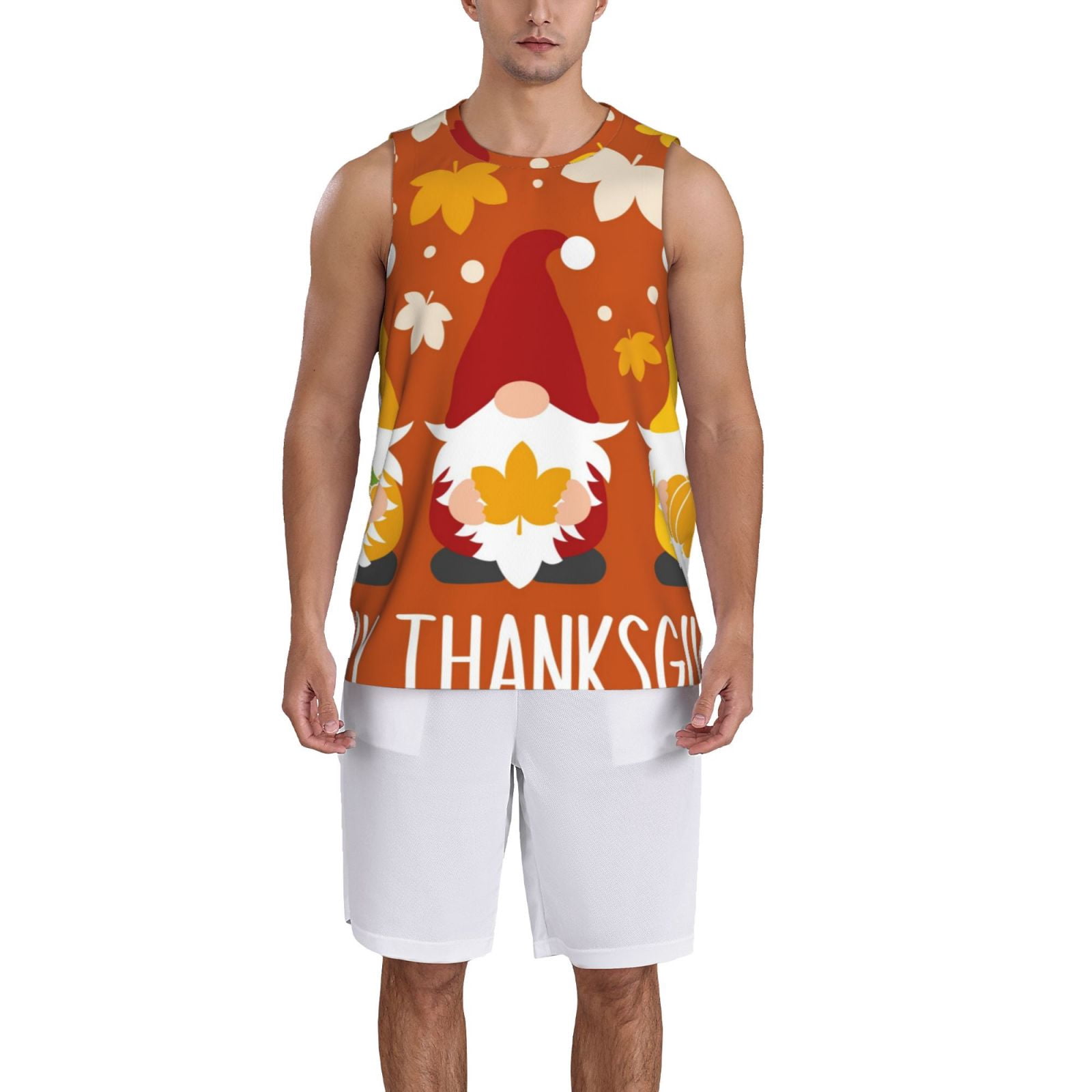 Zeuib Happy Thanksgiving Three Gnomes Jersey Shirt for Men,Mesh ...