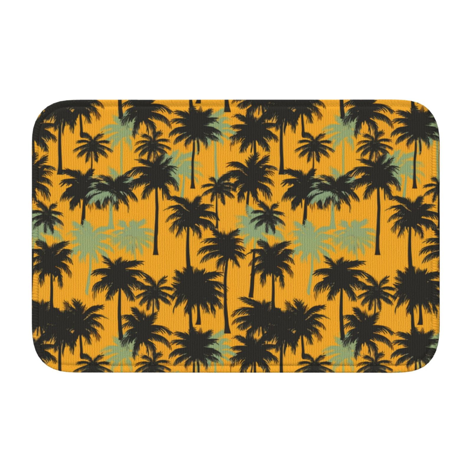 Zeuib Hawaii Palms Anti-Slip Polyester Floor Mat - Durable, Non-Fading ...