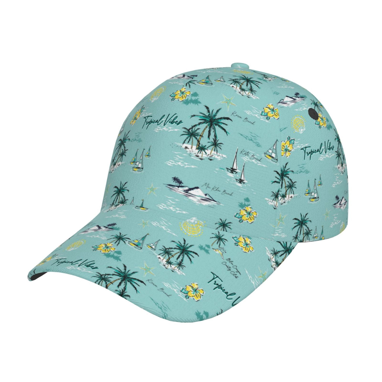 Zeuib Hawaiian Style Baseball Cap Adjustable Size for Running Workouts ...