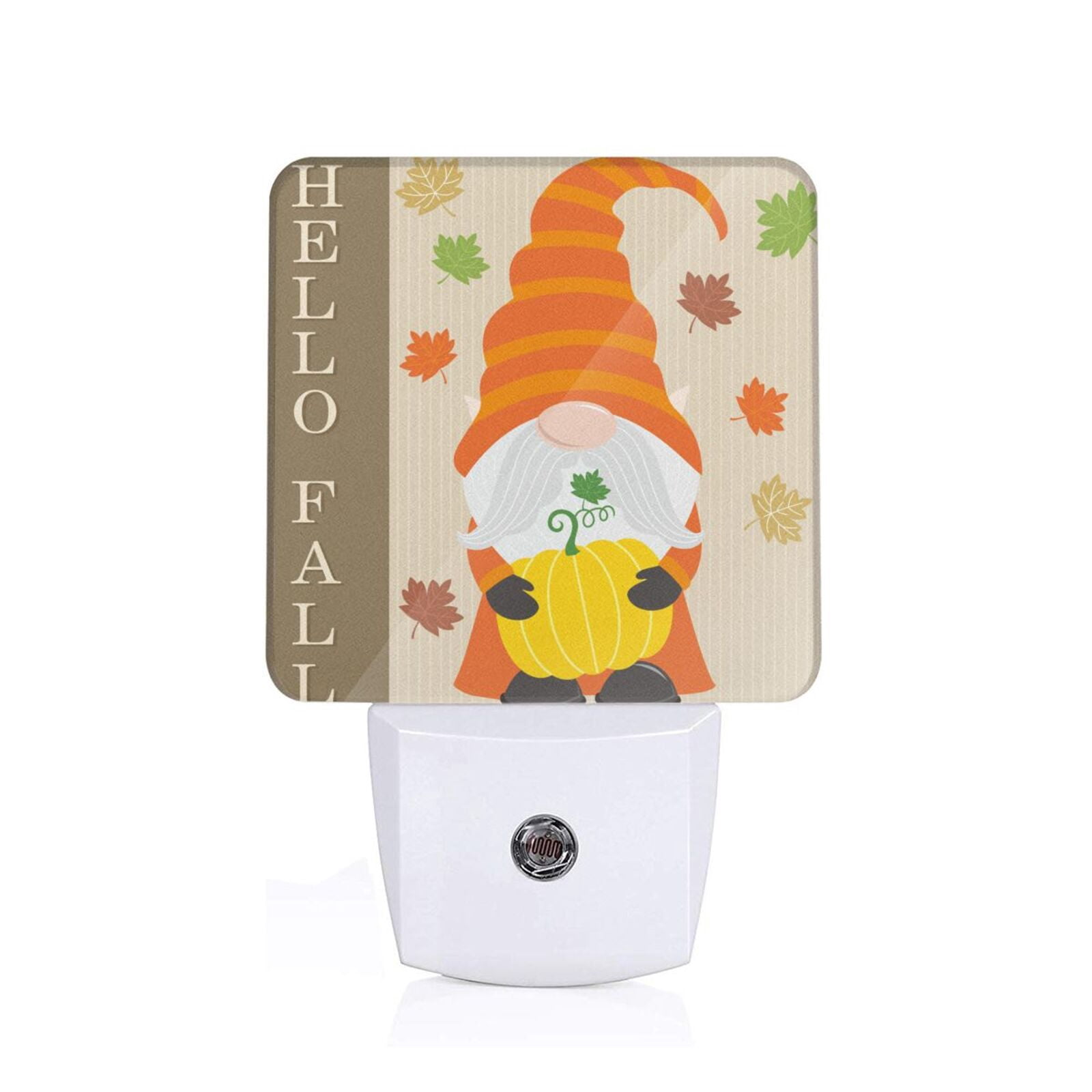 Zeuib Hello Fall Gnomes 1 LED Night Light,Plug in Night Light with Dusk ...