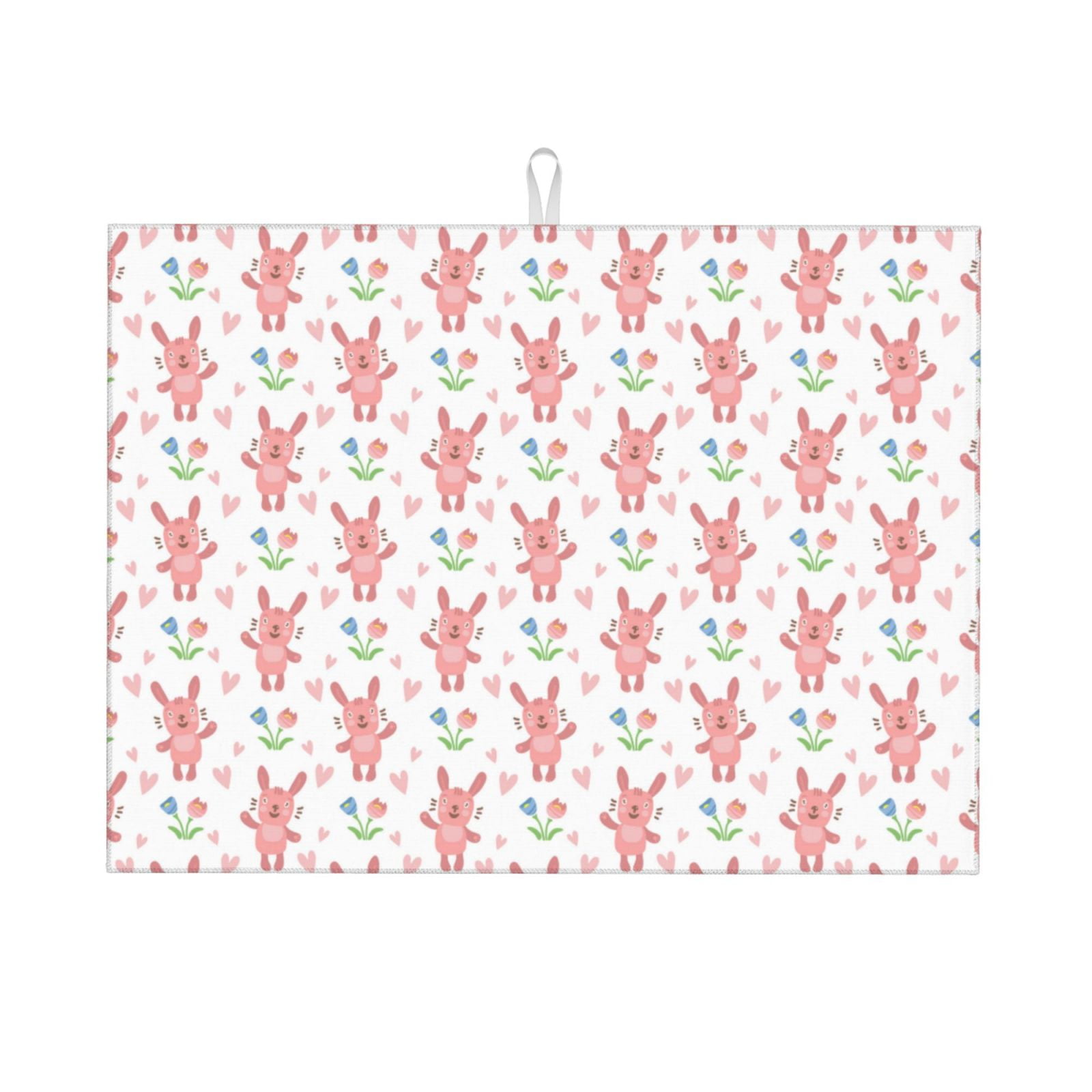 Zeuib Hello Rabbit Dish Drainer Kitchen Counter, Kitchen Drying Mat ...