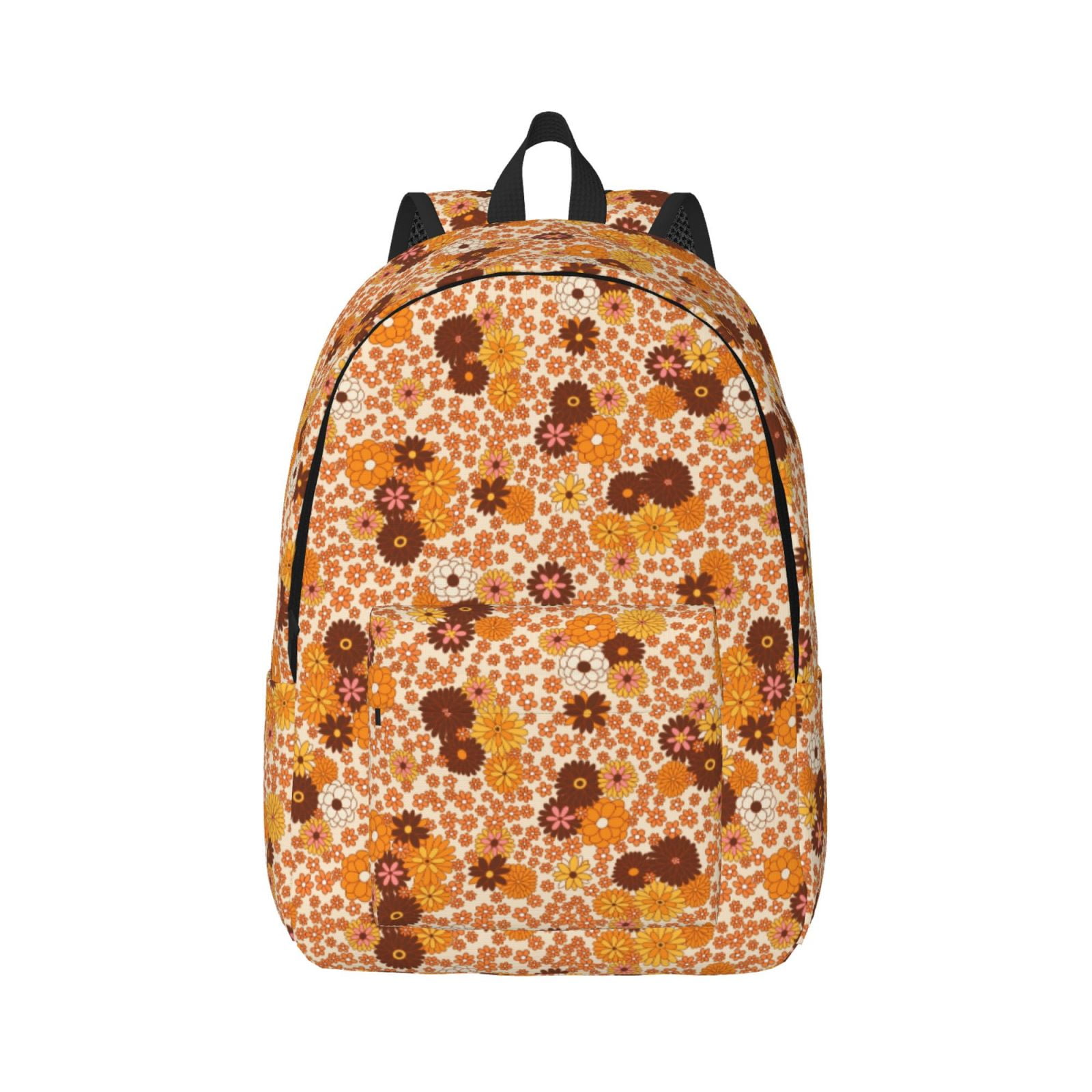 Zeuib Hippie Ditsy Floral Stylish and Durable Canvas Backpack: Perfect ...