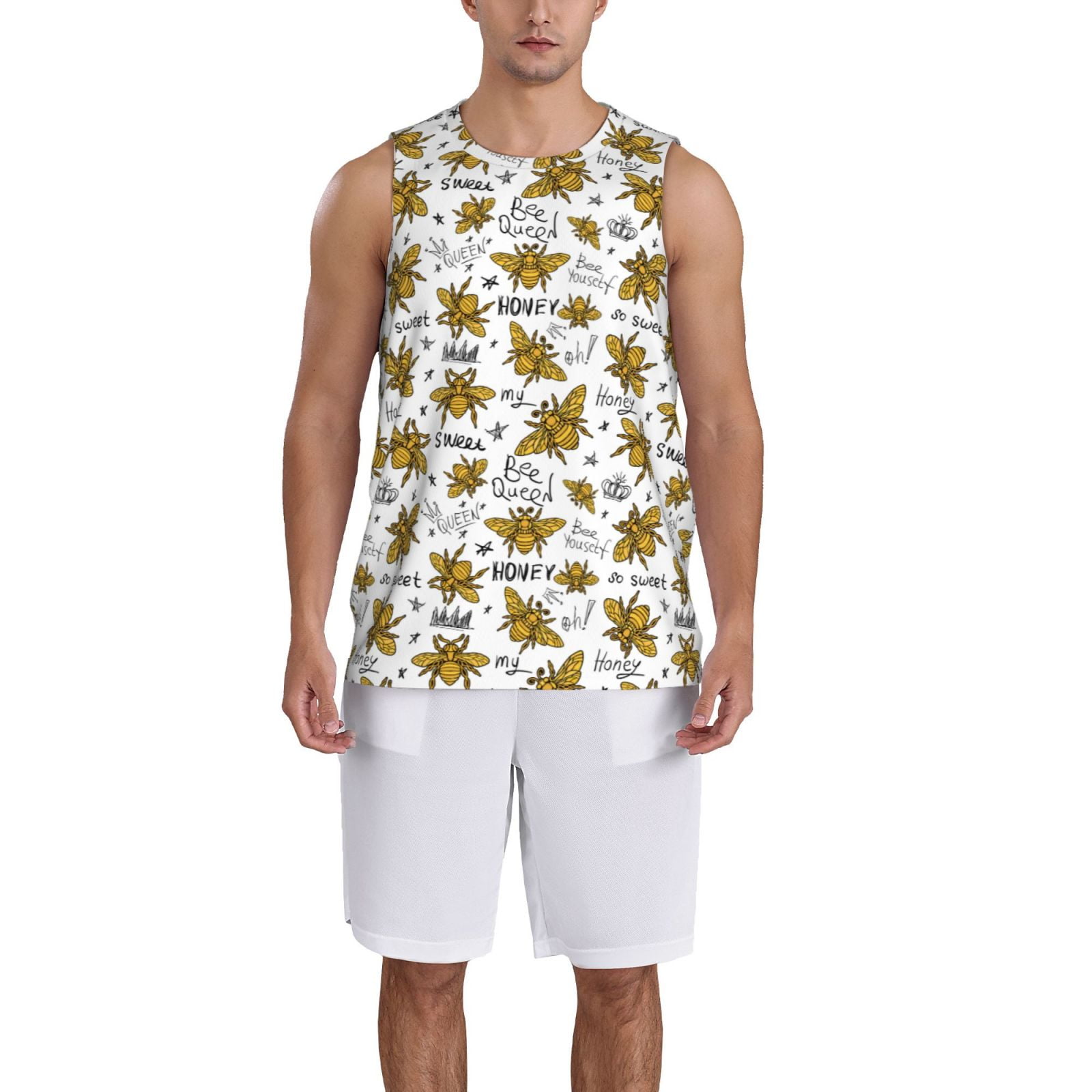 Zeuib Hohey Bee Golden2 Jersey Shirt for Men,Mesh Athletic Practice ...