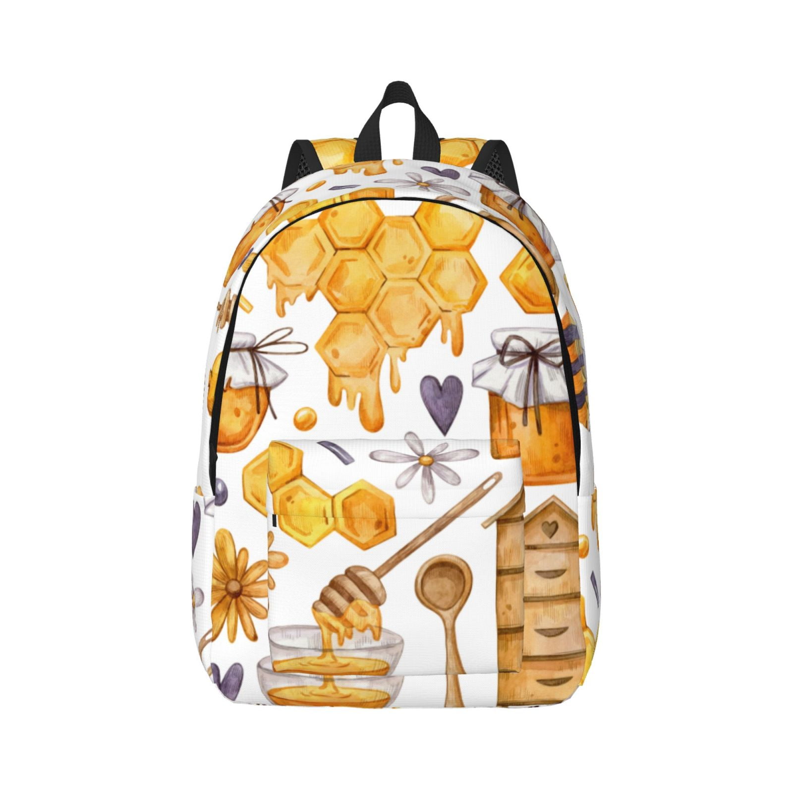 Zeuib Honey Bee Set Stylish and Durable Canvas Backpack: Perfect for ...