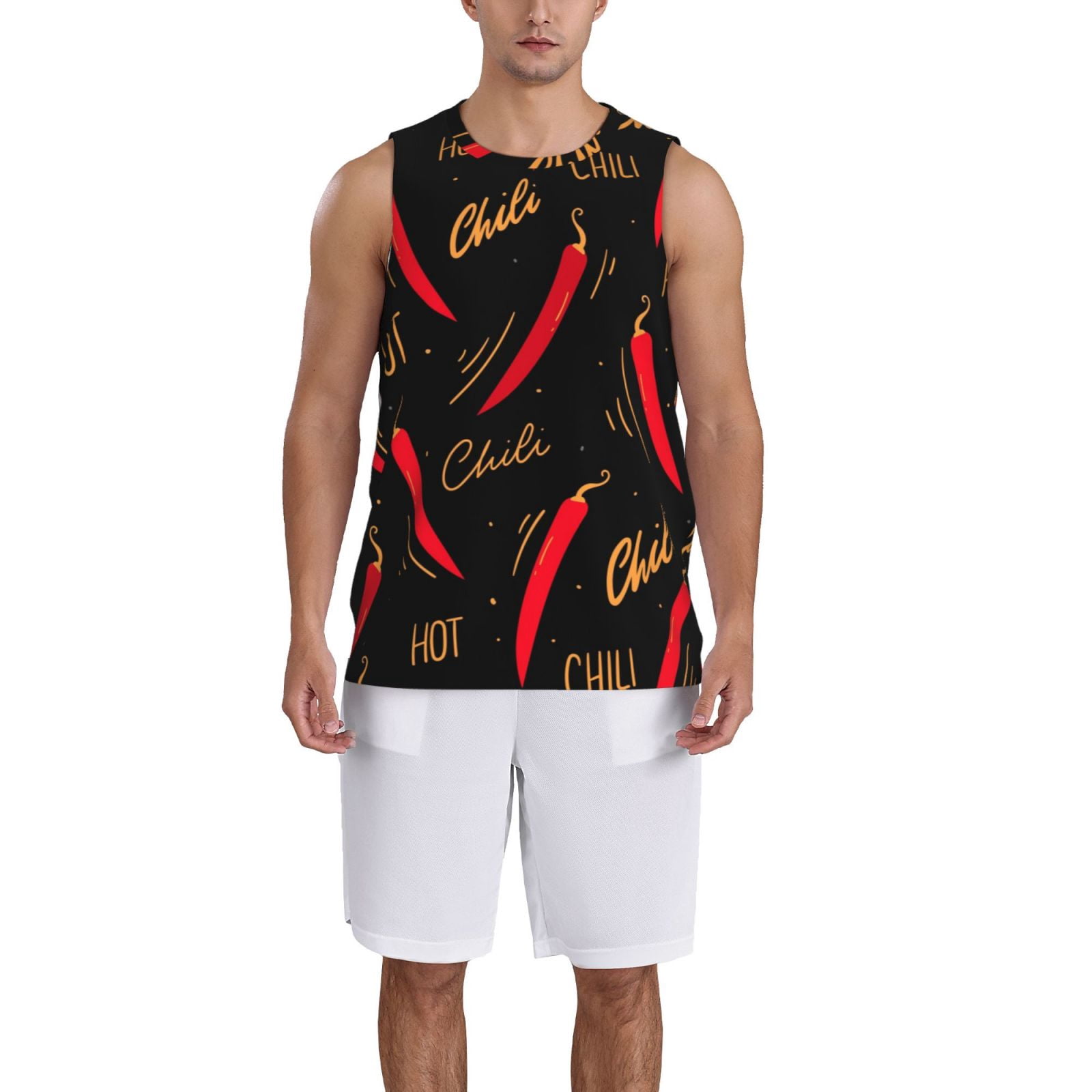 Zeuib Hot Chili Jersey Shirt for Men,Mesh Athletic Practice Sports ...