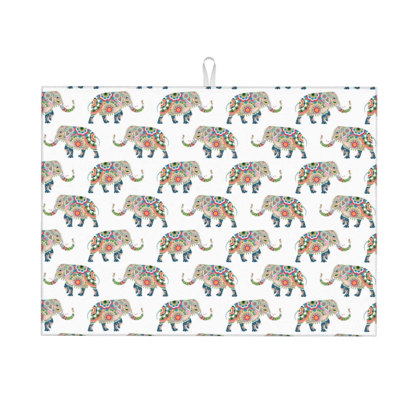 Zeuib Indian Elephant Dish Drainer Kitchen Counter, Kitchen Drying Mat ...