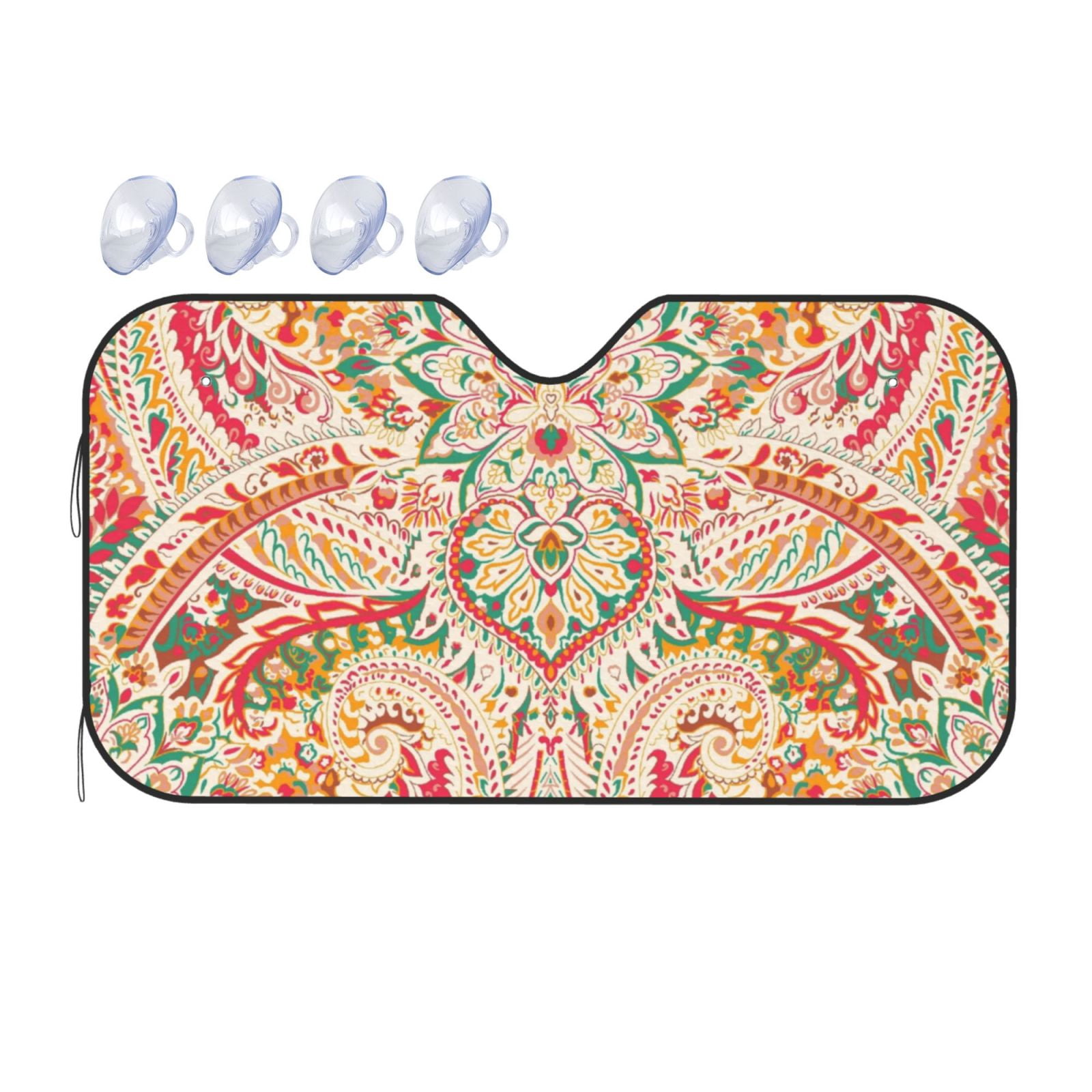 Zeuib Indian Paisley 1 Premium Car Sunshade: Superior Sun Protection ...