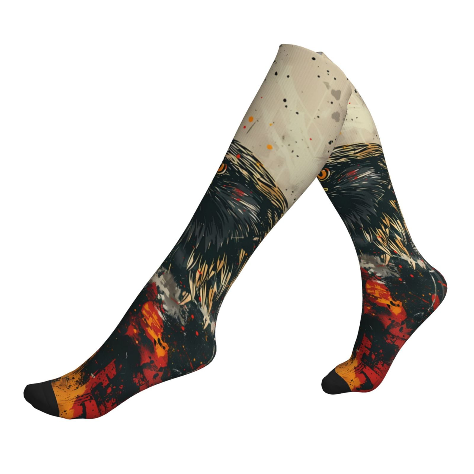 Zeuib Ink Style Bald Eagle High-Quality Compression Socks for Men ...