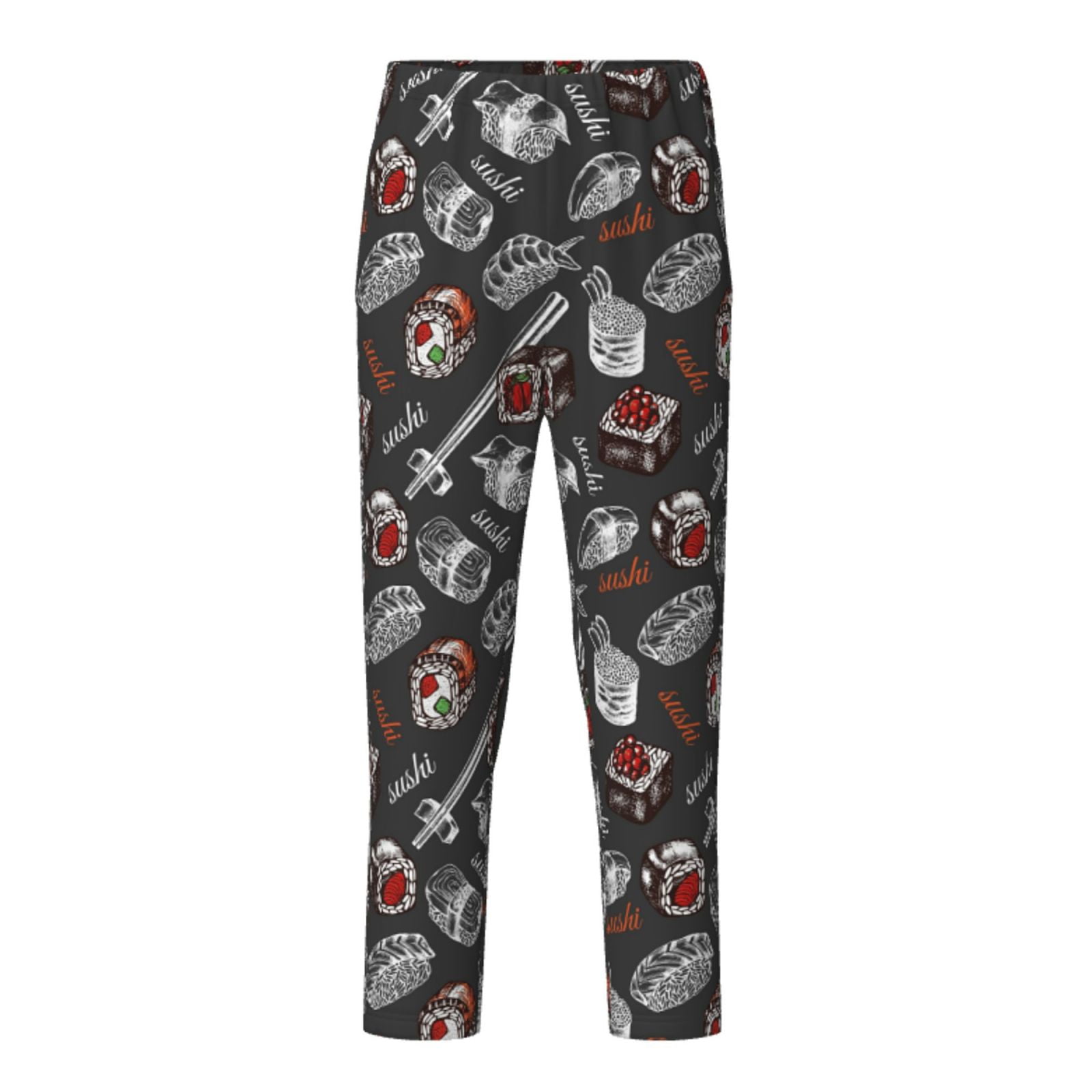 Zeuib Japanese Sushi Hashi Print Pajama Pants for Girls Boys,PJ Bottoms for Kids, Pajama Pants ...