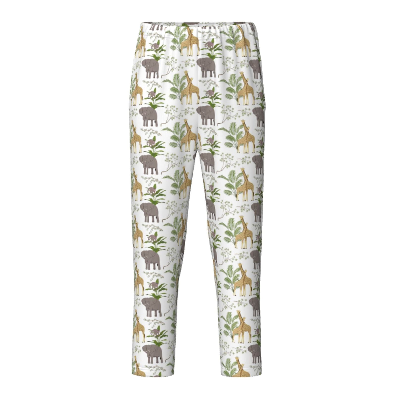 Zeuib Jungle Animal Print Pajama Pants for Girls Boys,PJ Bottoms for ...