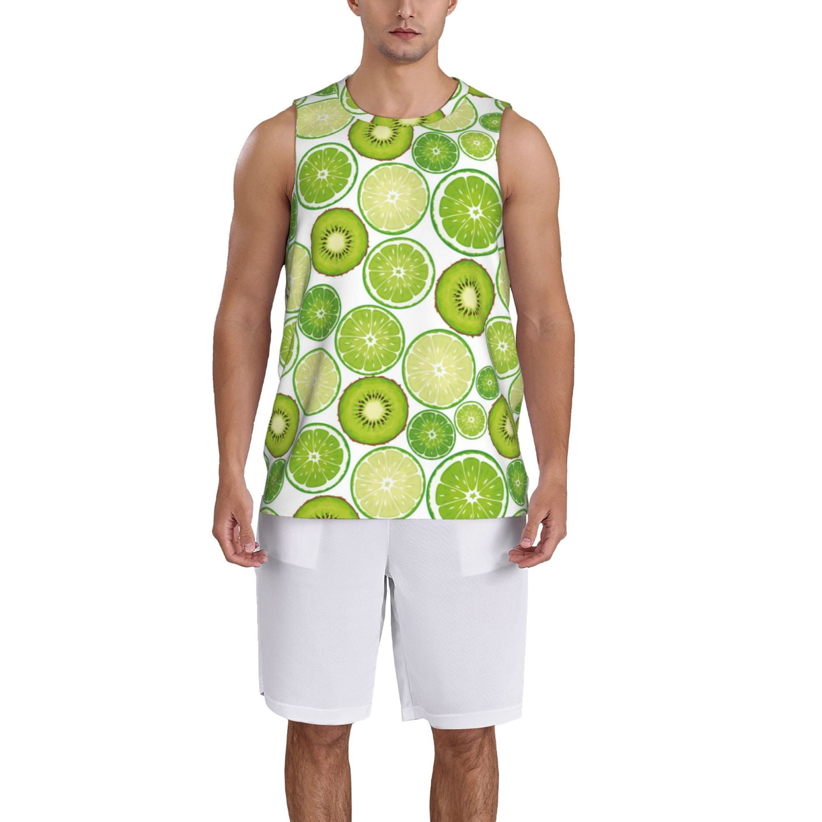 Zeuib Kiwi Lemon Jersey Shirt for Men,Mesh Athletic Practice Sports ...