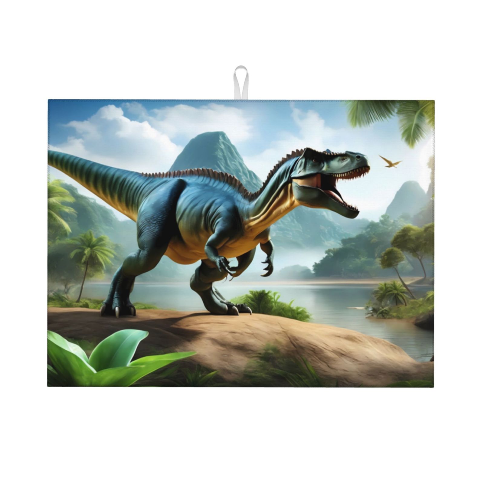 Zeuib Lake Forest Dinosaur A Dish Drainer Kitchen Counter, Kitchen ...