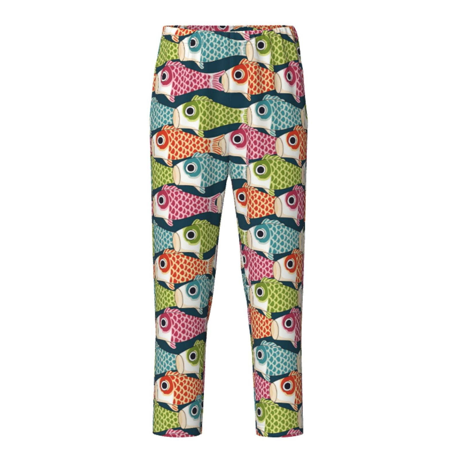 Zeuib Lantern Koi Fish Print Pajama Pants for Girls Boys,PJ Bottoms for ...