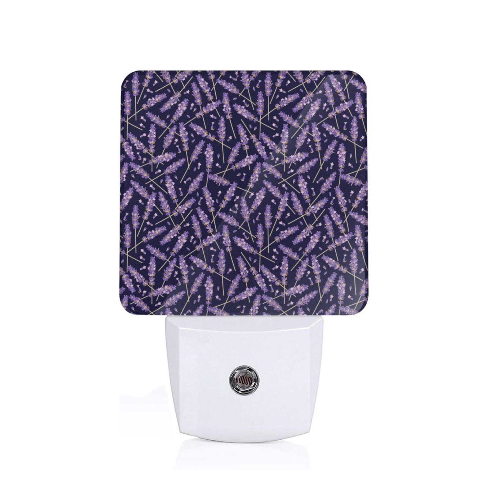 Zeuib Lavender Flowers LED Night Light,Plug in Night Light with Dusk to ...