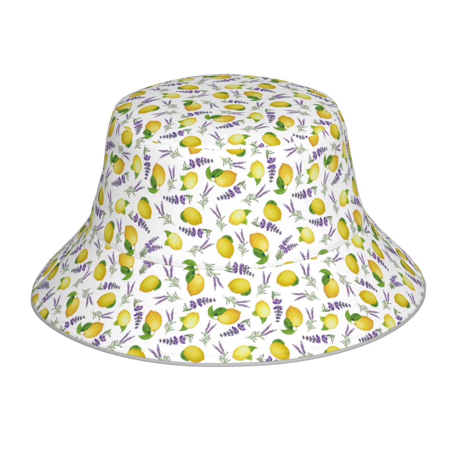Zeuib Lavender Flowers Reflective Bucket Hat, UV Protection, Wide Brim ...