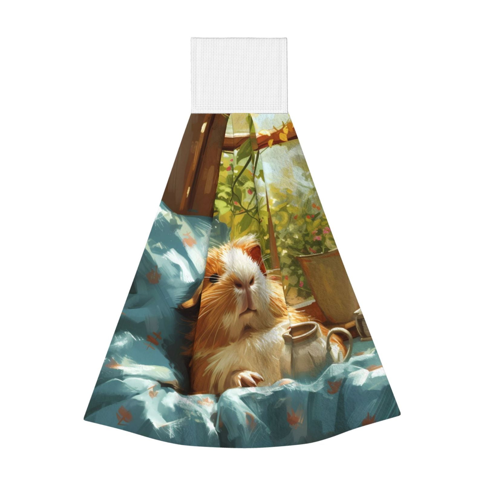 Zeuib Lazy Home Style Guinea Pig Print Coral Velvet Hand Wipes,Hanging ...