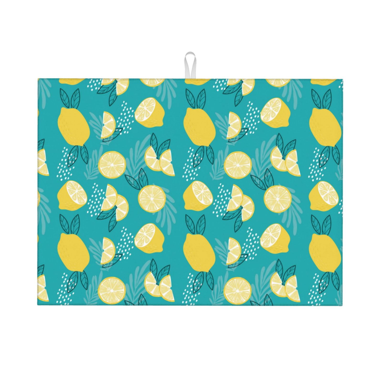 Zeuib Lemon Blue Dish Drainer Kitchen Counter, Kitchen Drying Mat,Heat ...