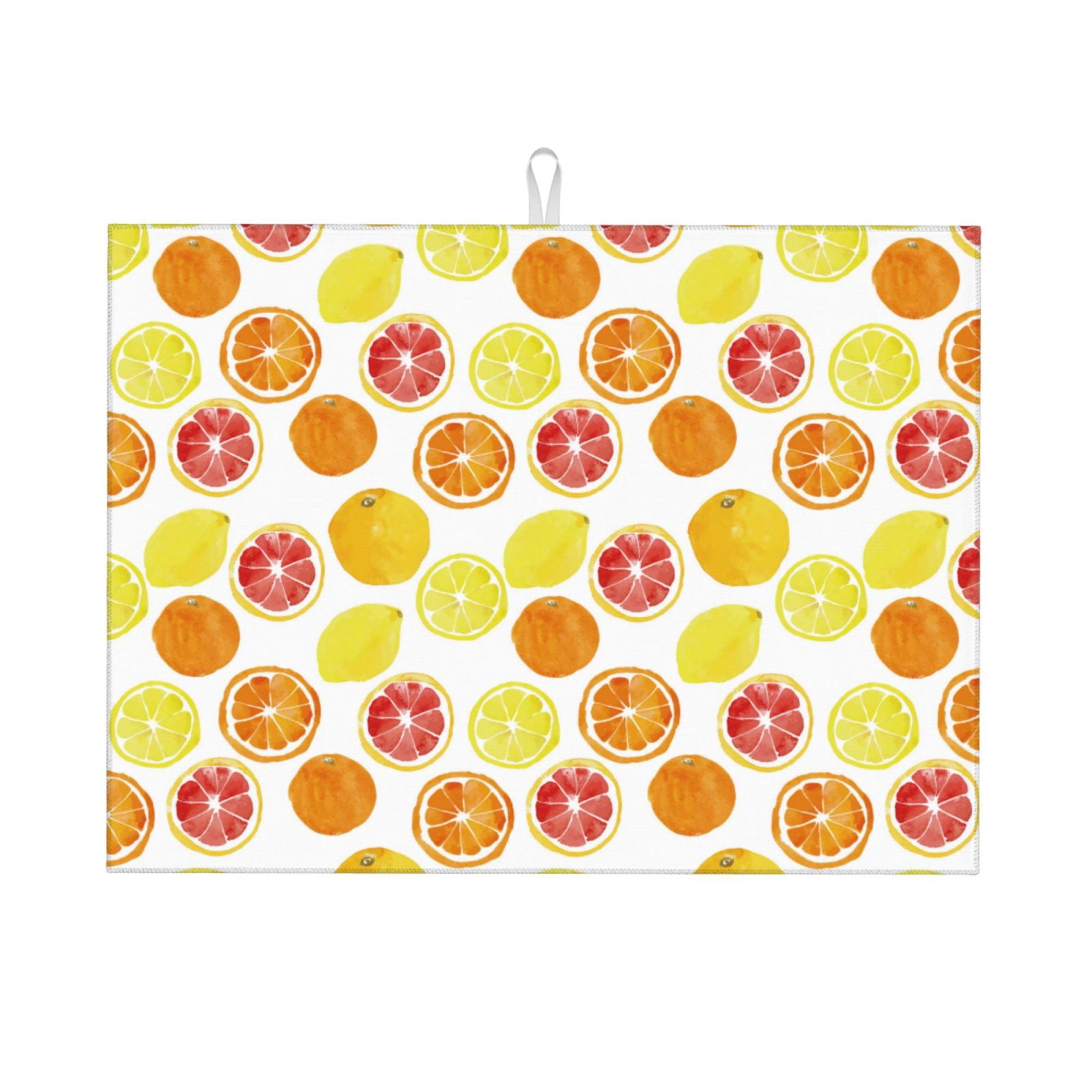 Zeuib Lemon Orange Dish Drainer Kitchen Counter, Kitchen Drying Mat ...