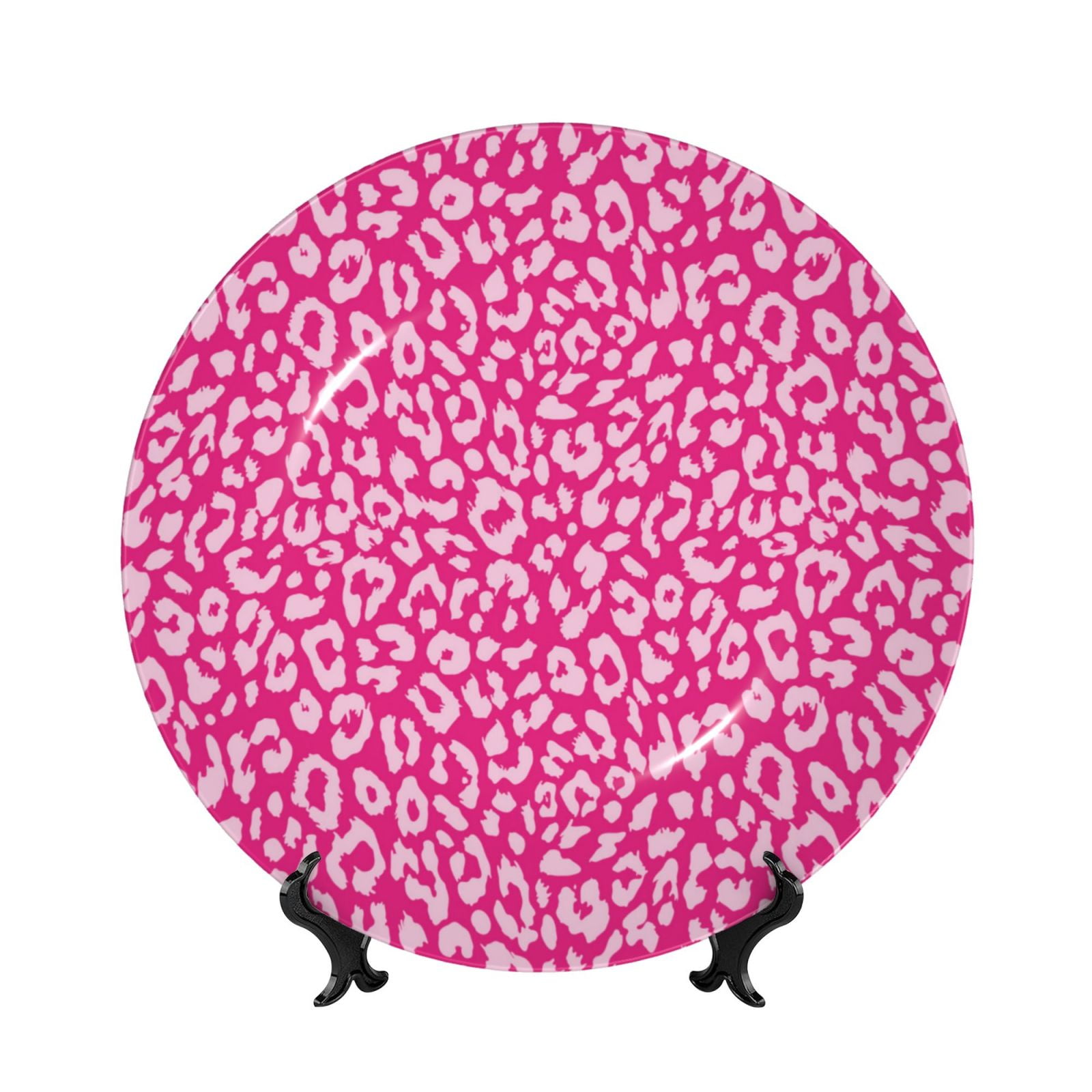 Zeuib Leopard Print Decorative Plate for Display, Bone China Decorative ...