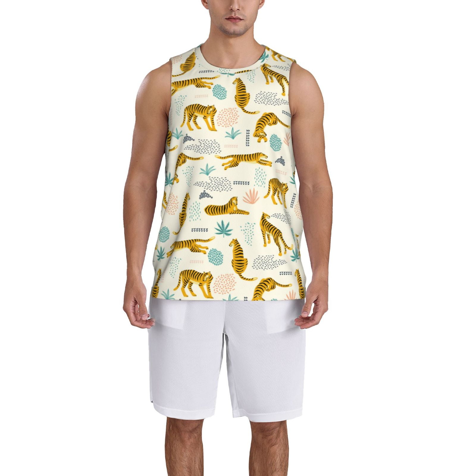 Zeuib Leopard Print Jersey Shirt for Men,Mesh Athletic Practice Sports ...