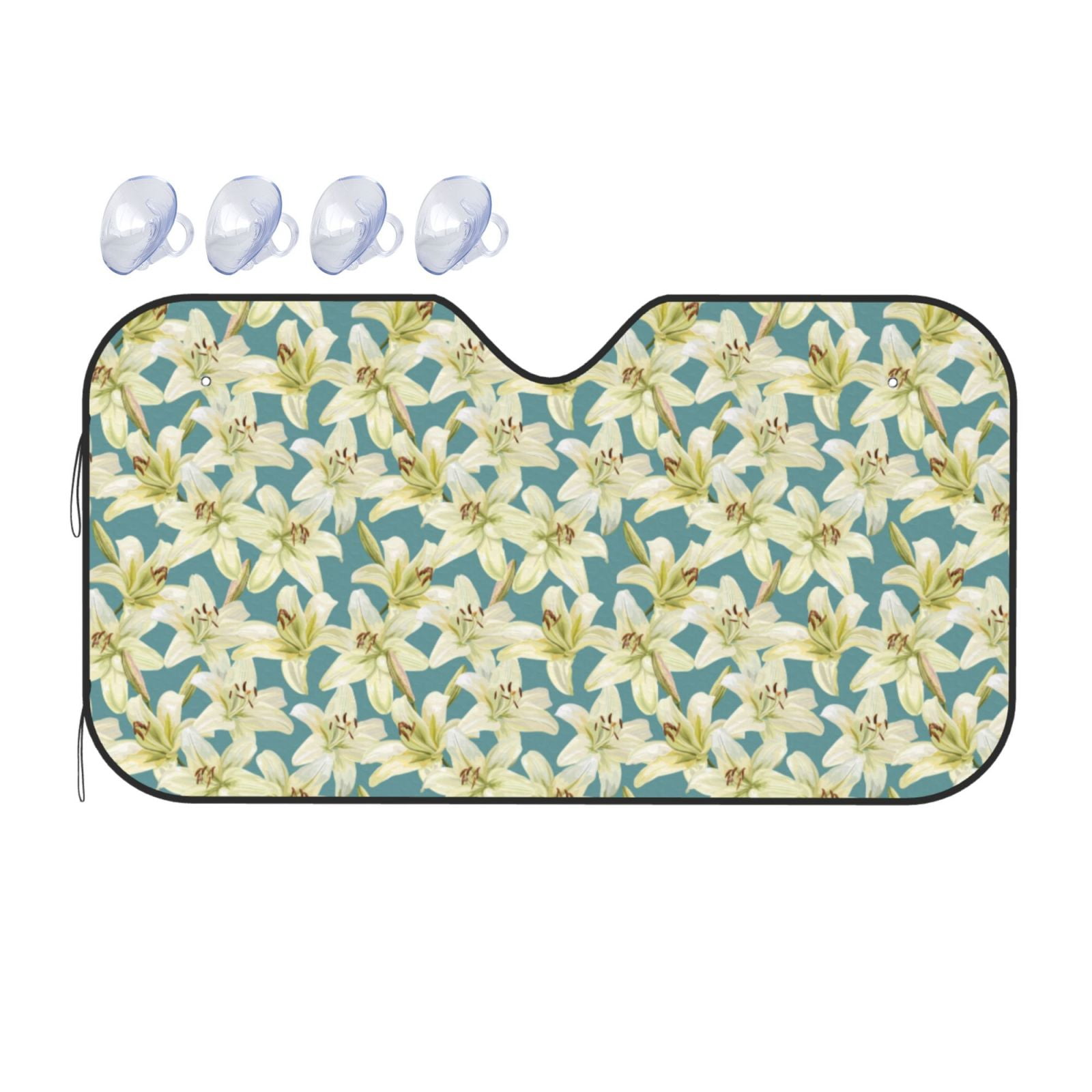 Zeuib Lilies Flowers Premium Car Sunshade: Superior Sun Protection and ...