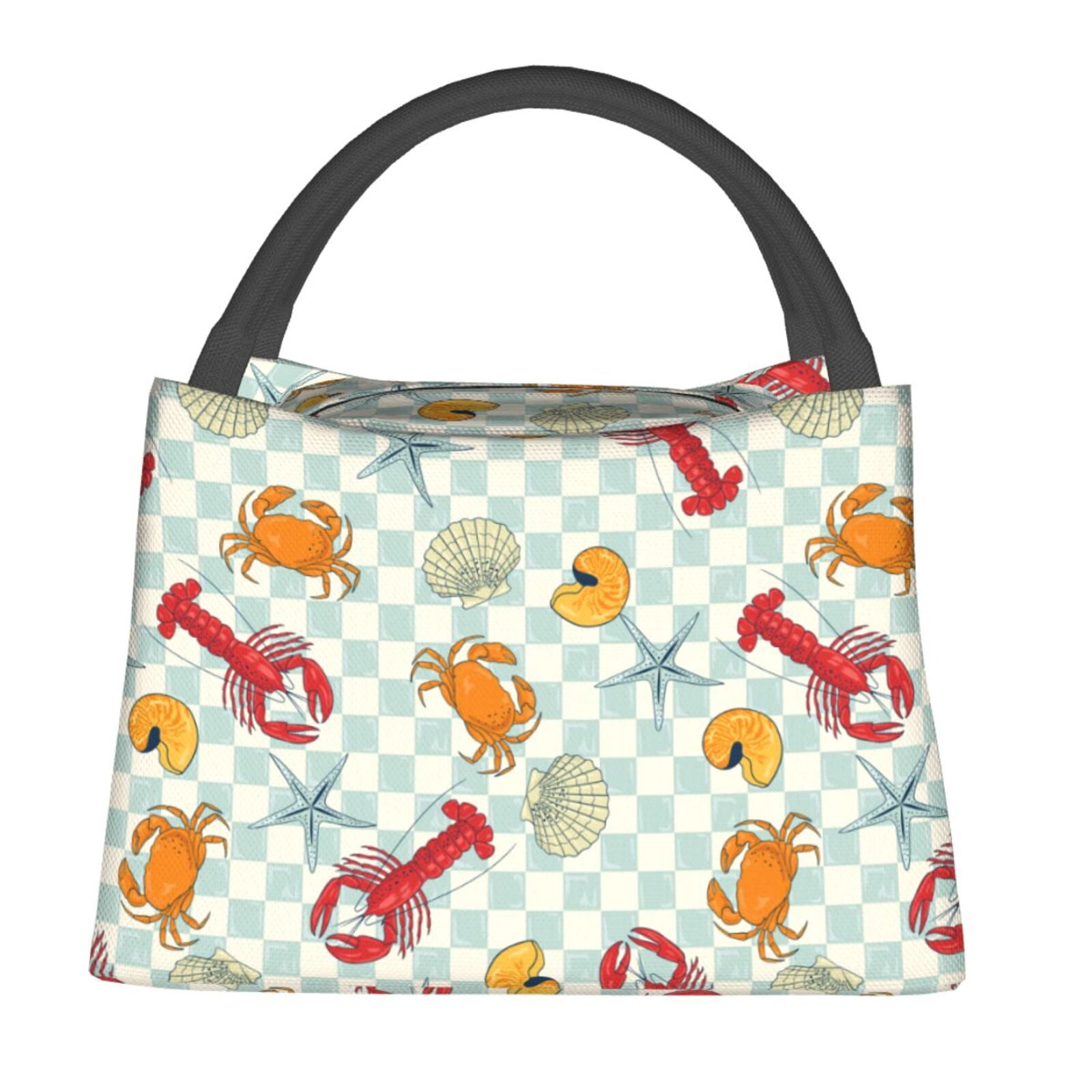 Zeuib Lobster Sea Shell Lunch Bag,Collapsible Cooler Bag Insulated ...