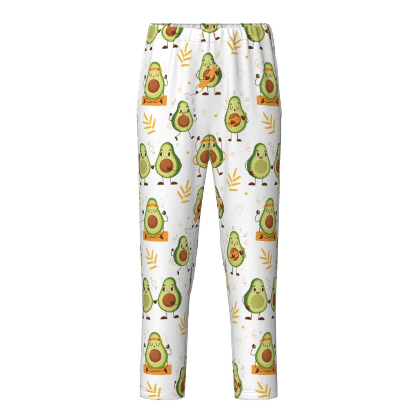 Zeuib Lovely Avocado Print Pajama Pants for Girls Boys,PJ Bottoms for ...