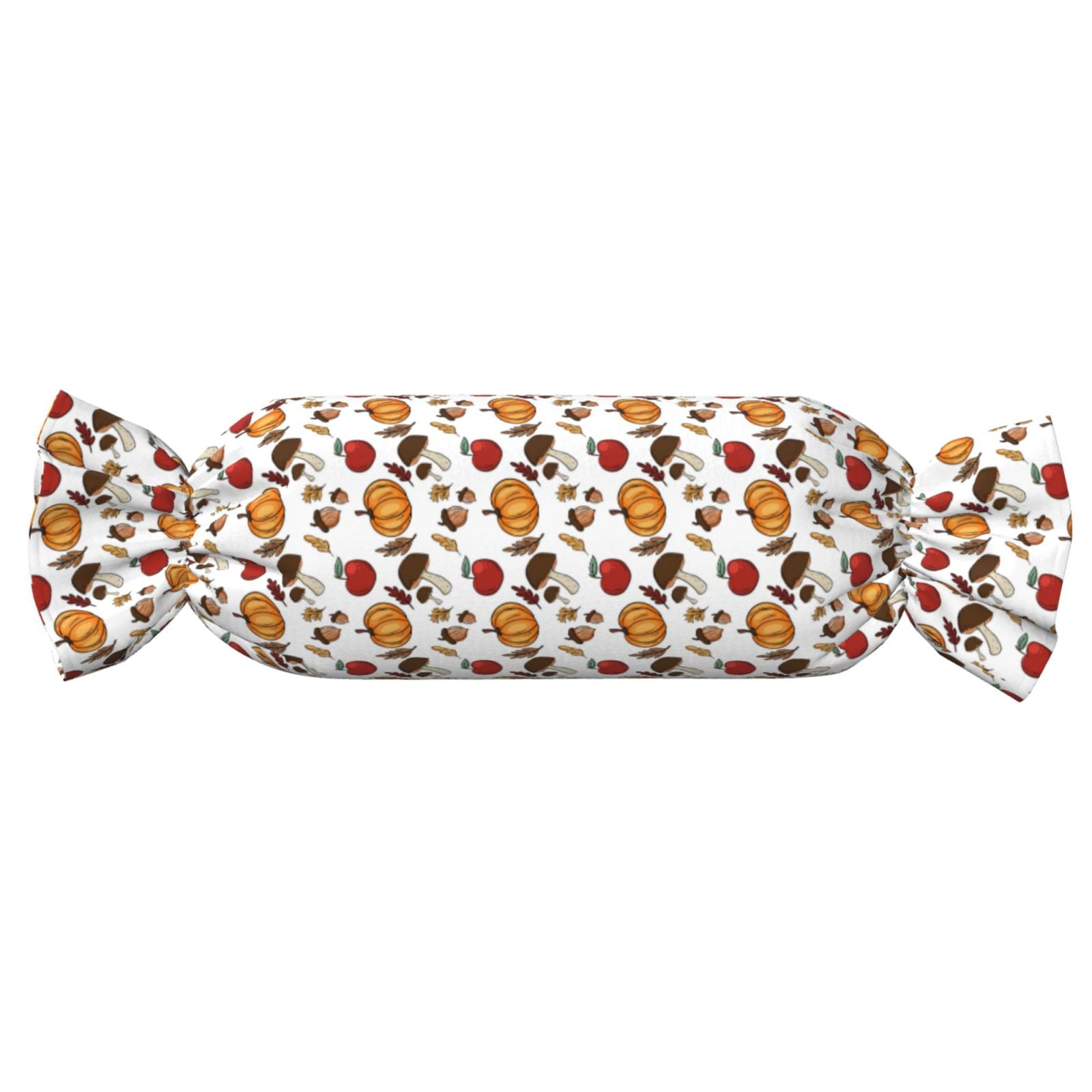 Zeuib Maple leaf nut Mushroom Print Candy Cylindrical Pillow,Neck Hand ...