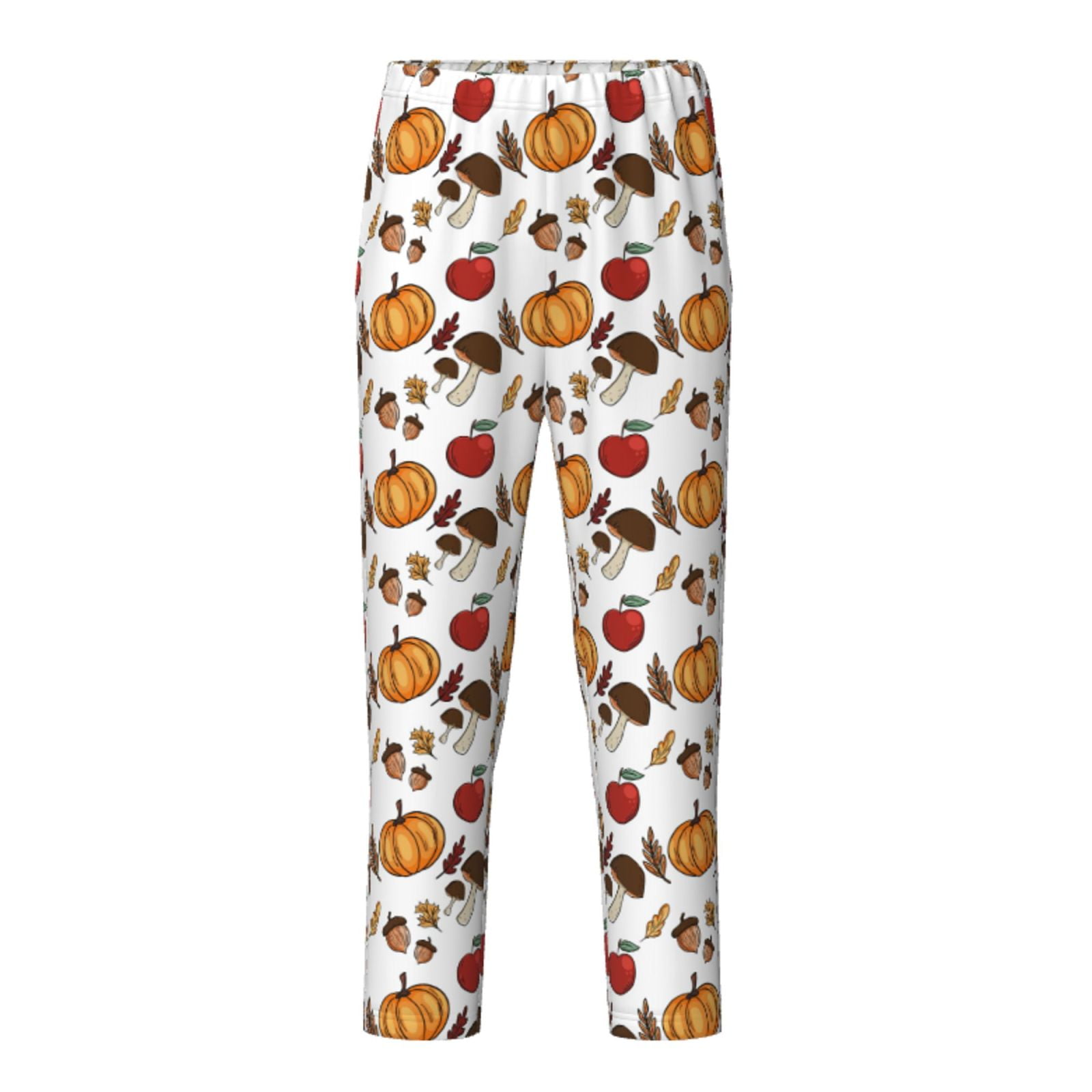 Zeuib Maple leaf nut Mushroom Print Pajama Pants for Girls Boys,PJ ...