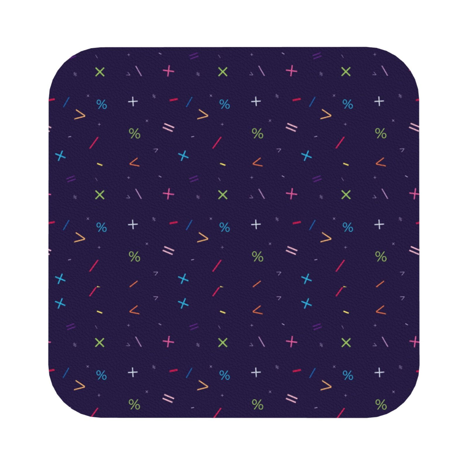 Zeuib Mathematical Symbols Print Set of 6 Coasters for Drinks, Glass ...