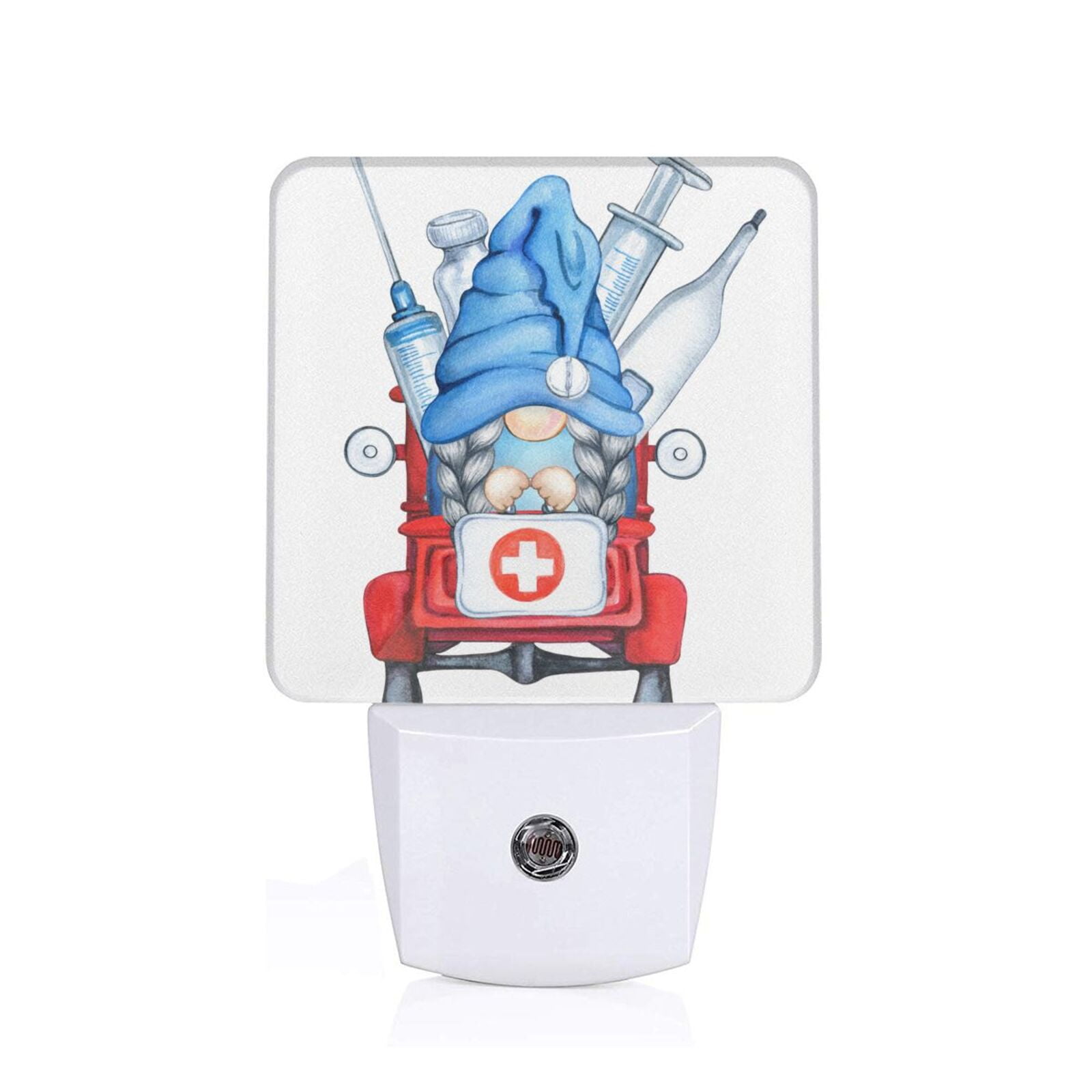 Zeuib Medicine Gnome Truck Red LED Night Light,Plug in Night Light with ...