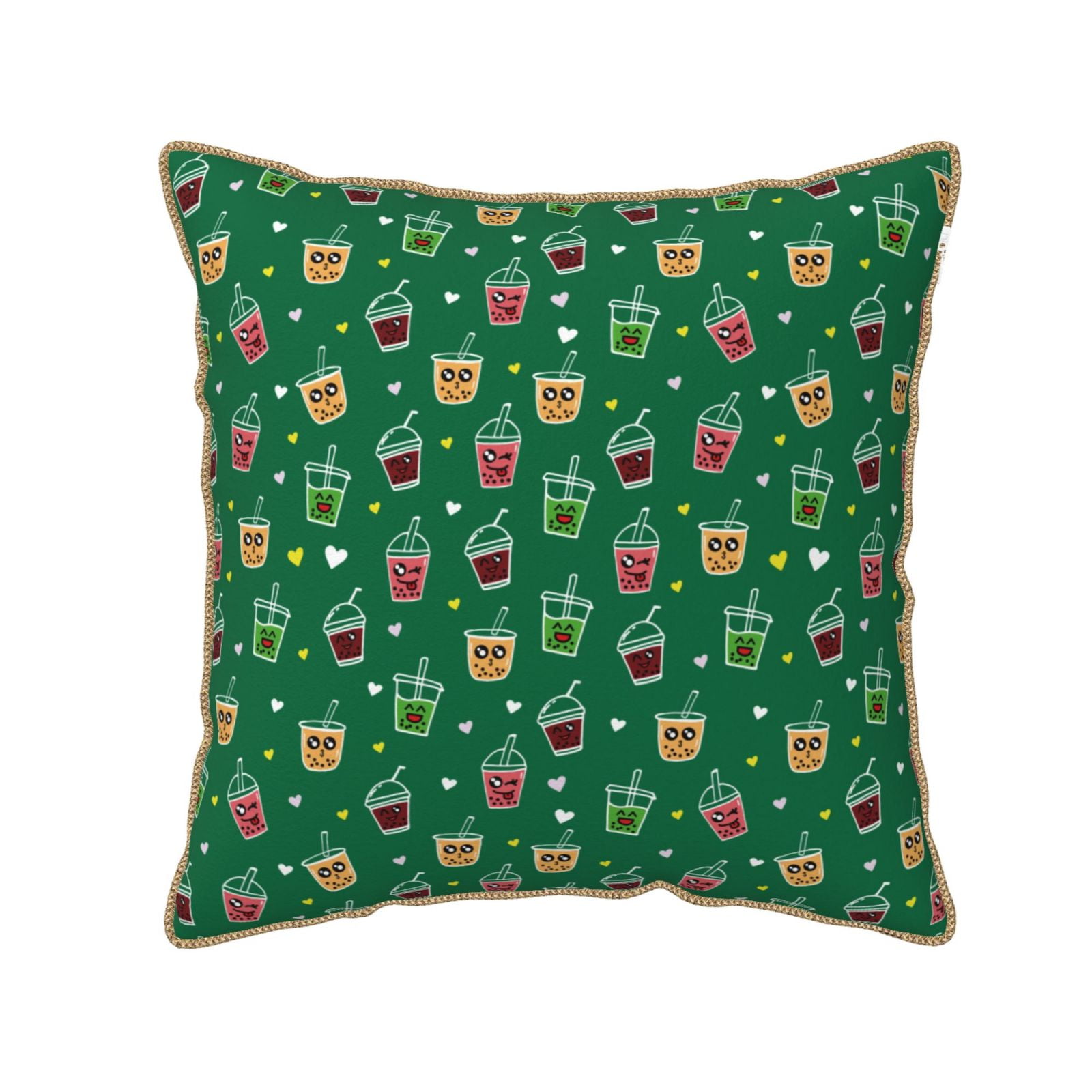 Zeuib Milk Tea Print Decorative Throw Pillow Covers,Cushion Covers ...