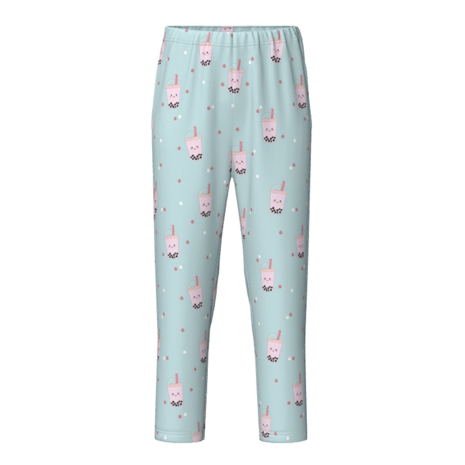 Zeuib Milk Tea1 Print Pajama Pants for Girls Boys,PJ Bottoms for Kids ...