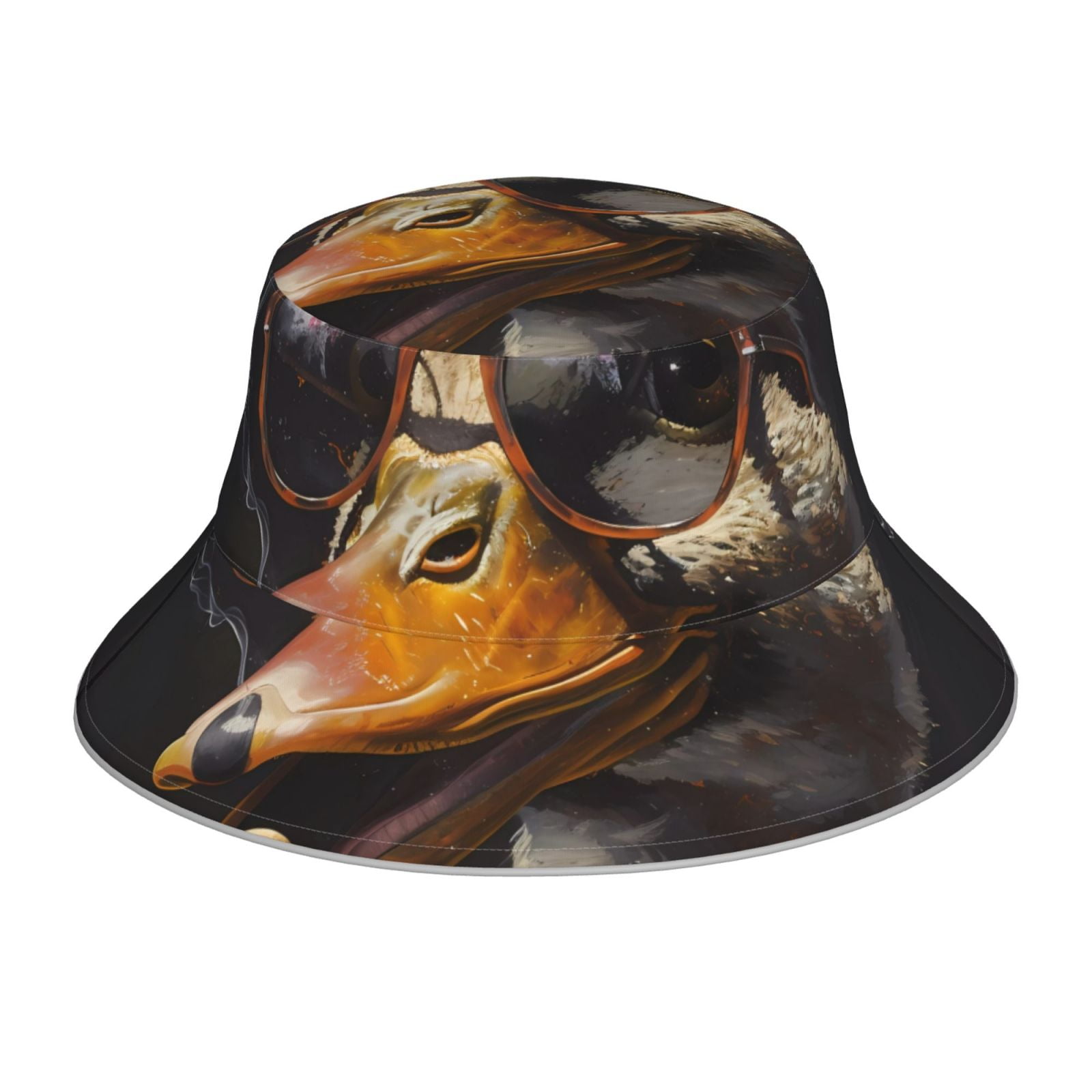 Zeuib Modern Funny Duck Reflective Bucket Hat, UV Protection, Wide Brim ...