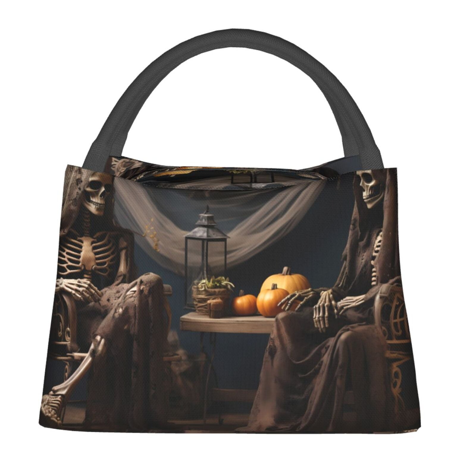 Zeuib Modern Skull Sisters Lunch Bag,Collapsible Cooler Bag Insulated ...