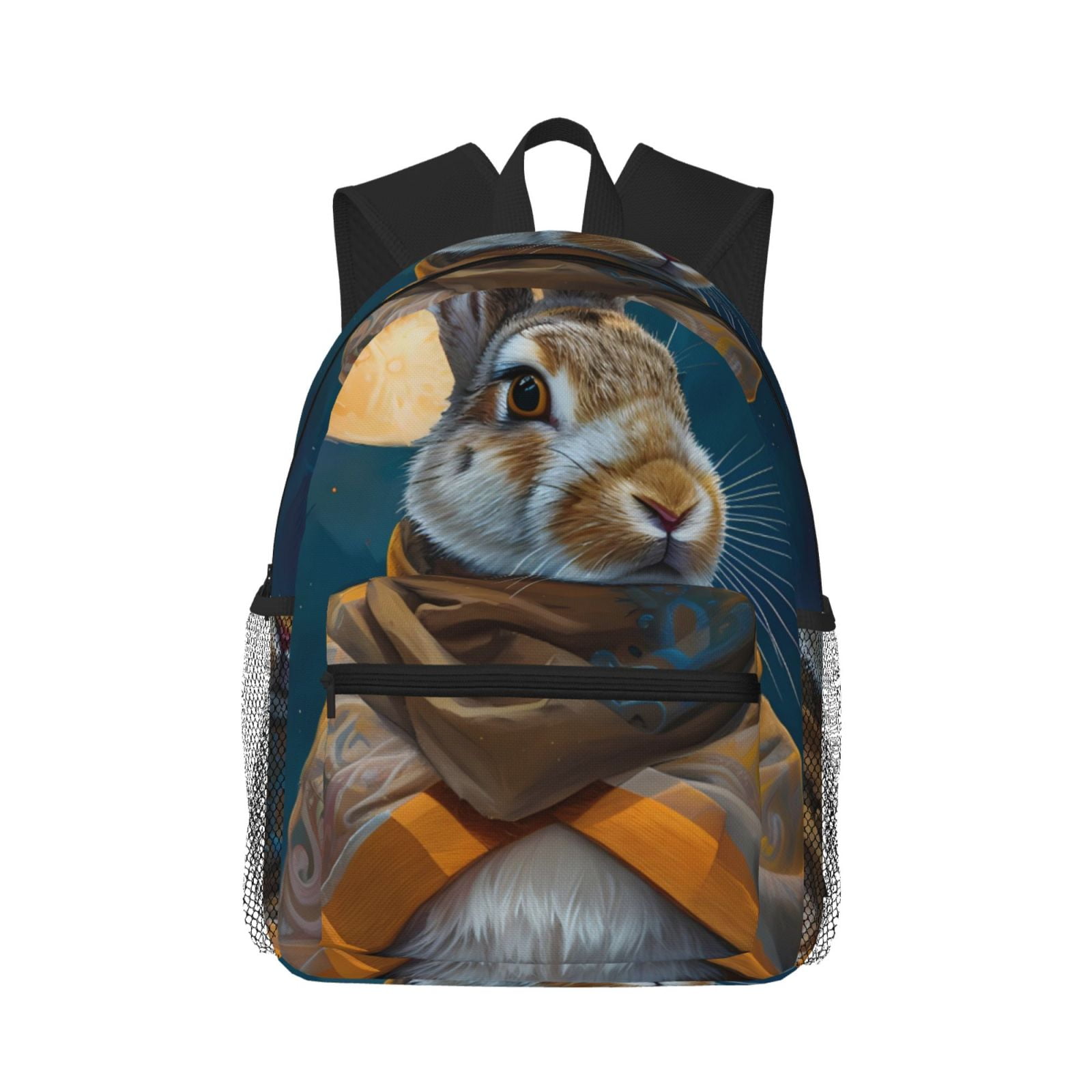 Zeuib Moon Night Sky Cute Rabbit Backpack，Stylish, Comfortable, and ...
