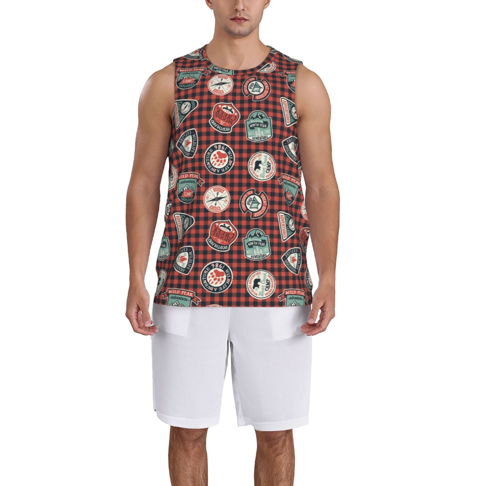 Zeuib Mountain Adventure Badges Jersey Shirt for Men,Mesh Athletic ...