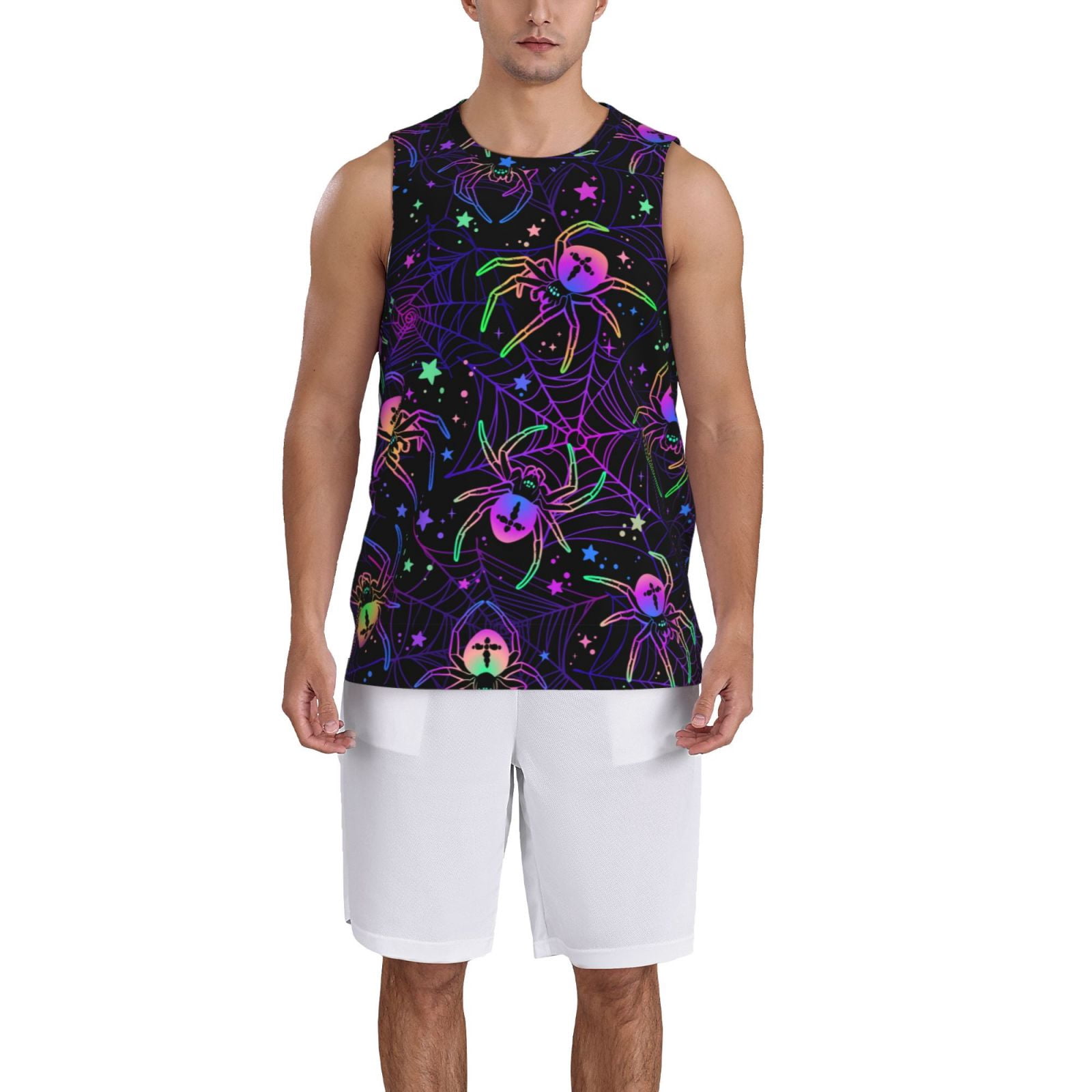 Zeuib Multi-colored Spiders Jersey Shirt for Men,Mesh Athletic Practice ...